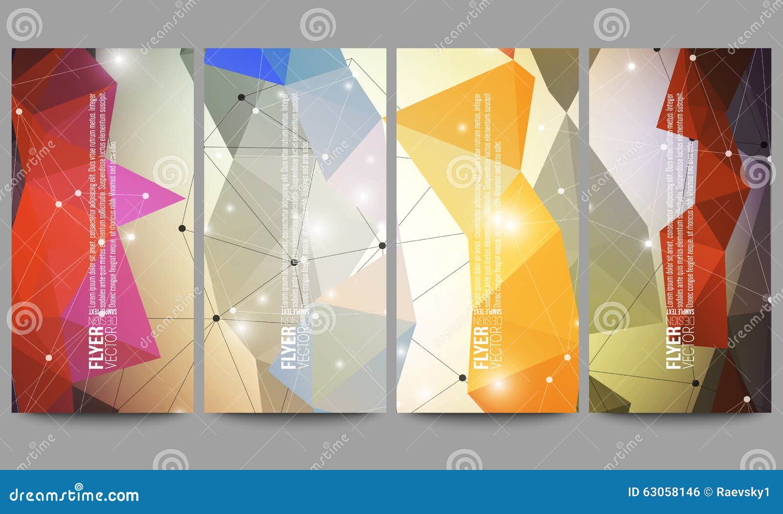 Set of Modern Vector Flyers. Abstract Multicolored Stock Vector ...