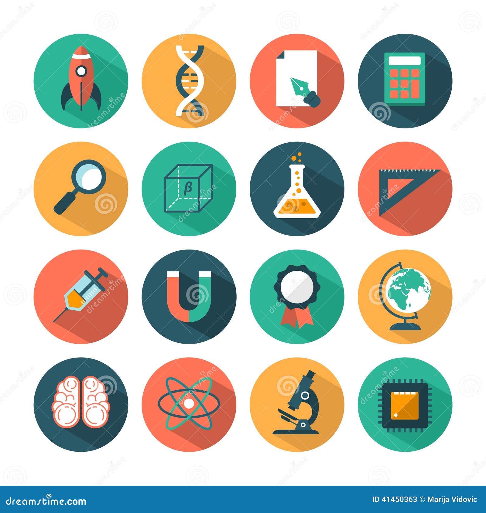 Set of Modern Vector Science Icons Stock Vector - Illustration of ...