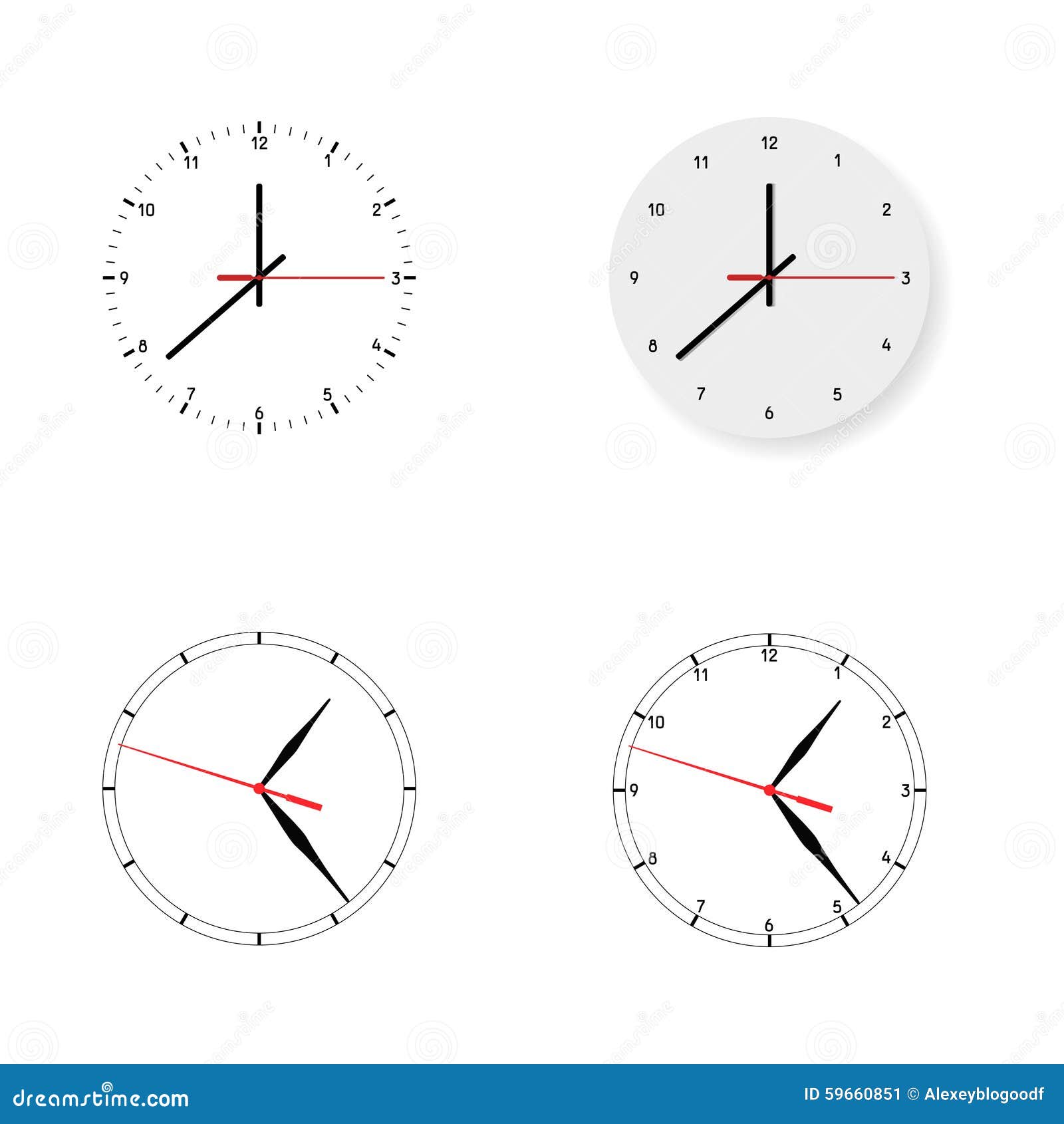 Watches Dials Cartoon Vector | CartoonDealer.com #20160325