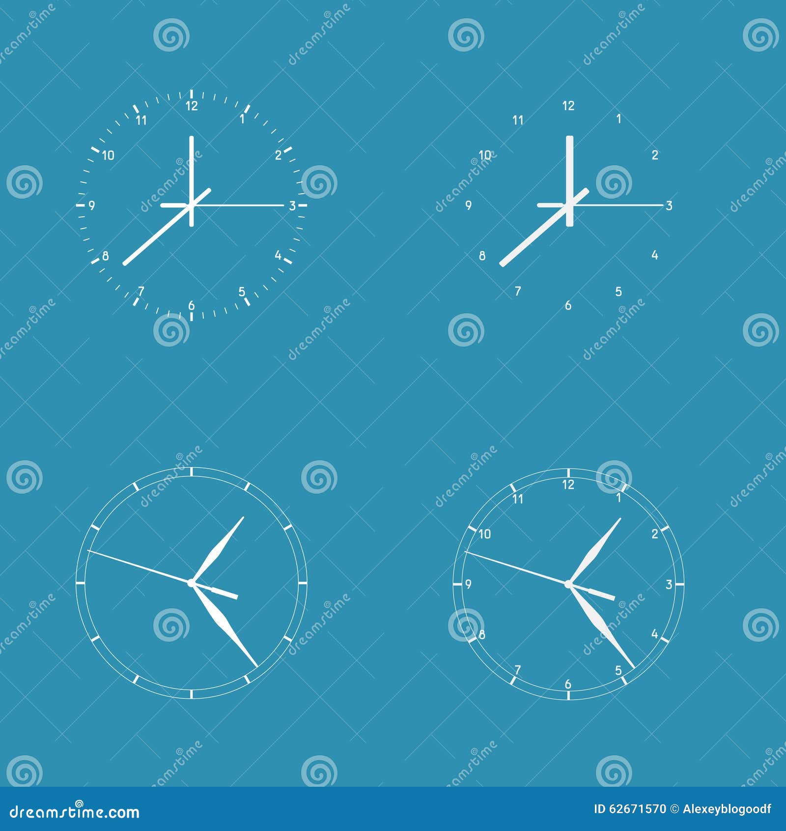 Watches Dials Cartoon Vector | CartoonDealer.com #20160325