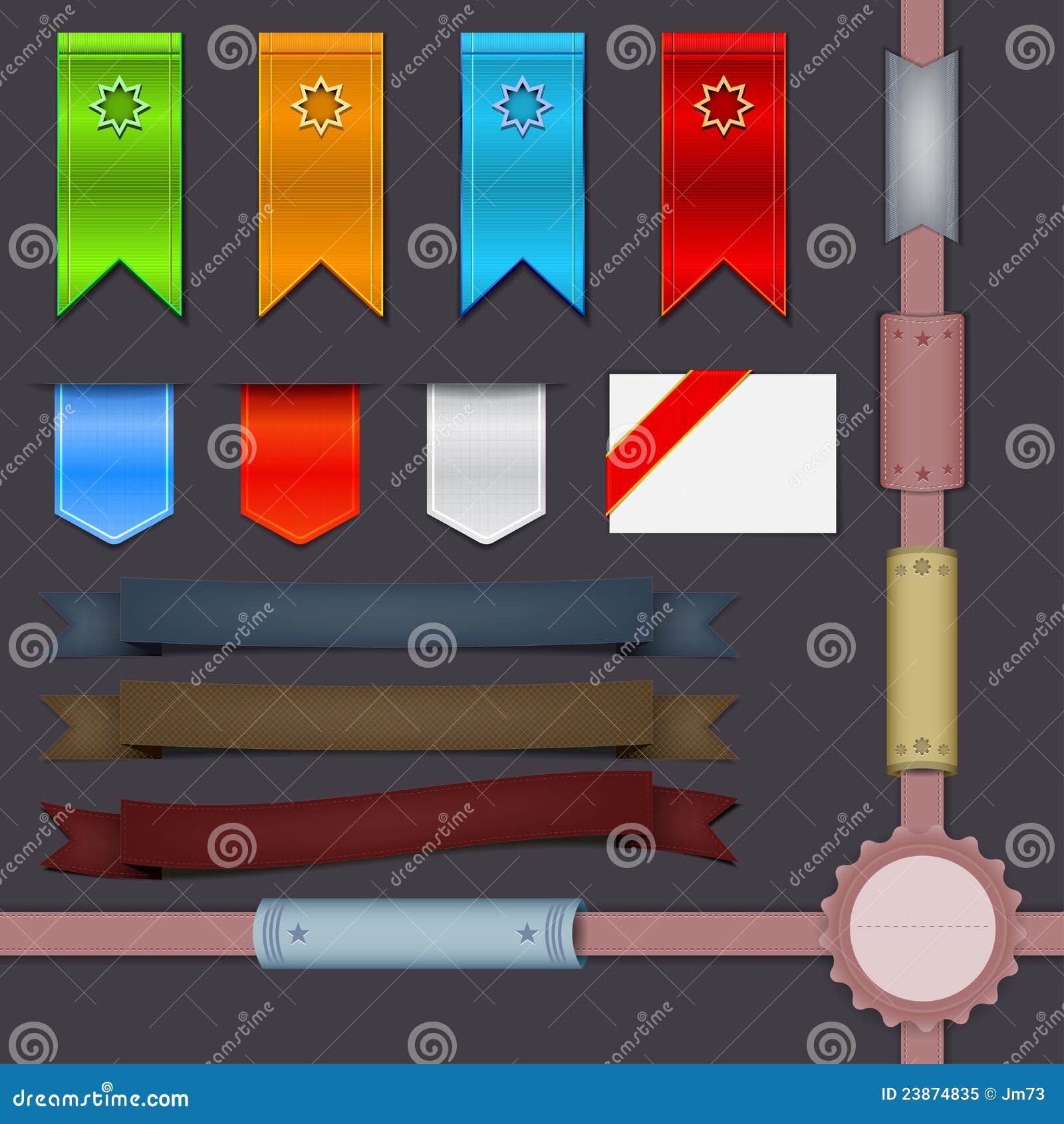 Set of modern web ribbons stock vector. Illustration of scroll - 23874835