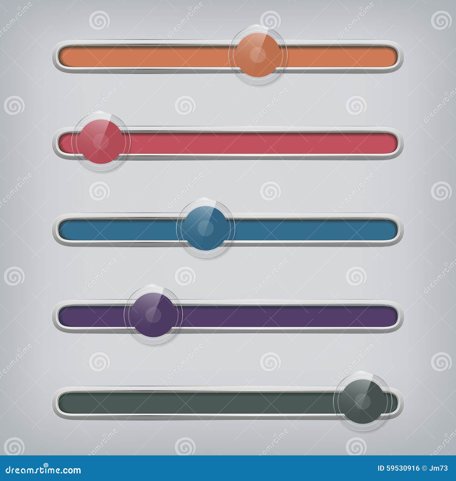 Set of Modern Web Sliders - Rollovers Stock Vector - Illustration of ...