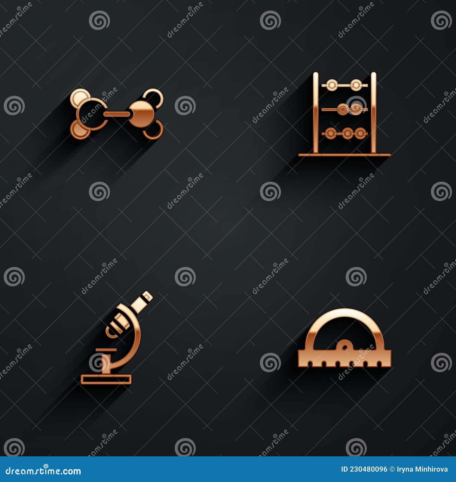 Set Molecule, Protractor Grid, Book With Mathematics, Identification ...