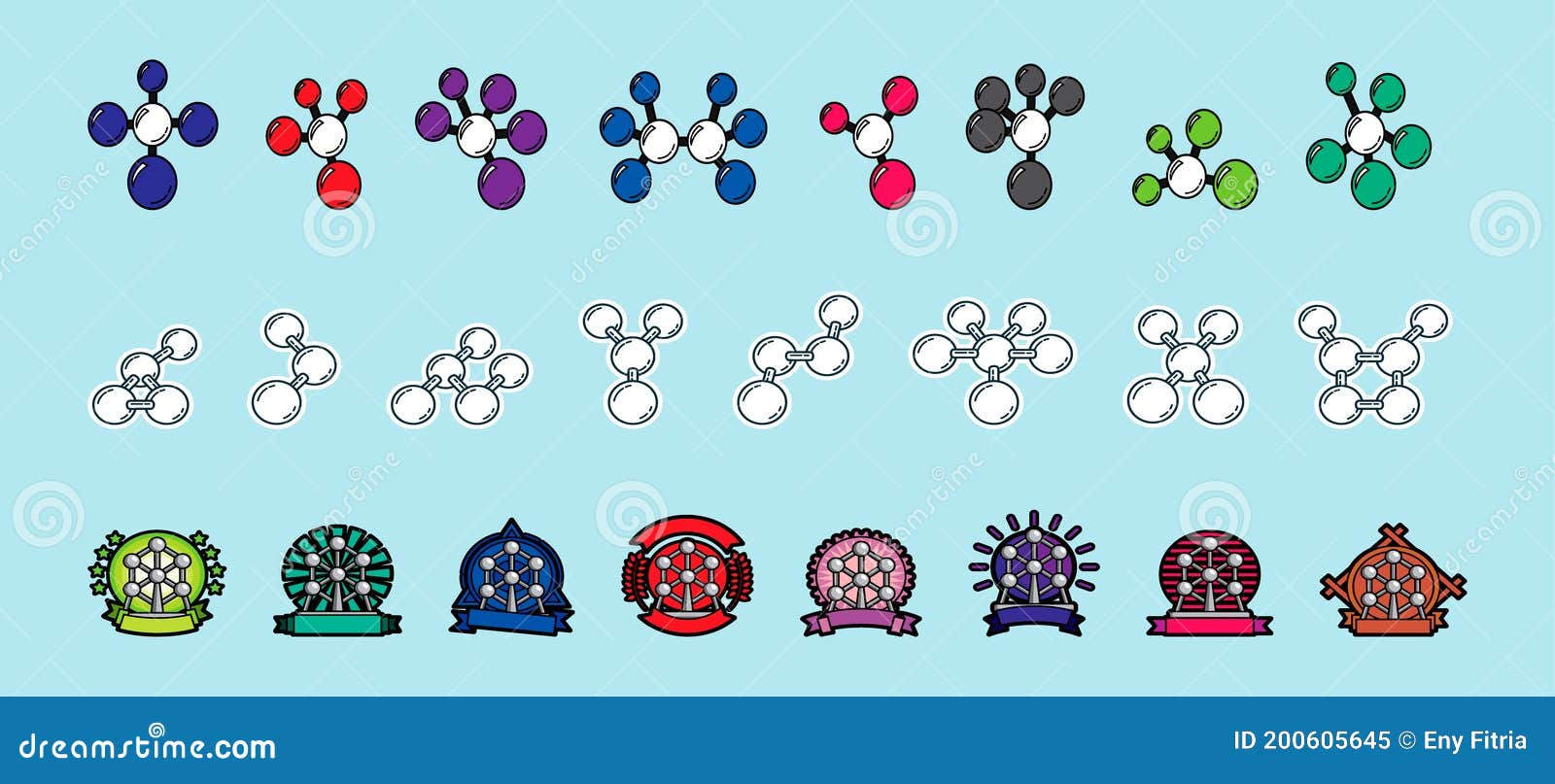 Atomic Models. Scientific Theory Cartoon Vector | CartoonDealer.com ... Atomic Models. Scientific Theory Cartoon Vector | CartoonDealer.com ...