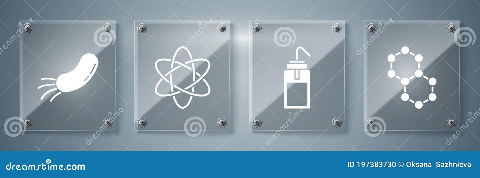 Set Laboratory Wash Bottle, Chemical Formula, High Voltage Sign, Mortar ...