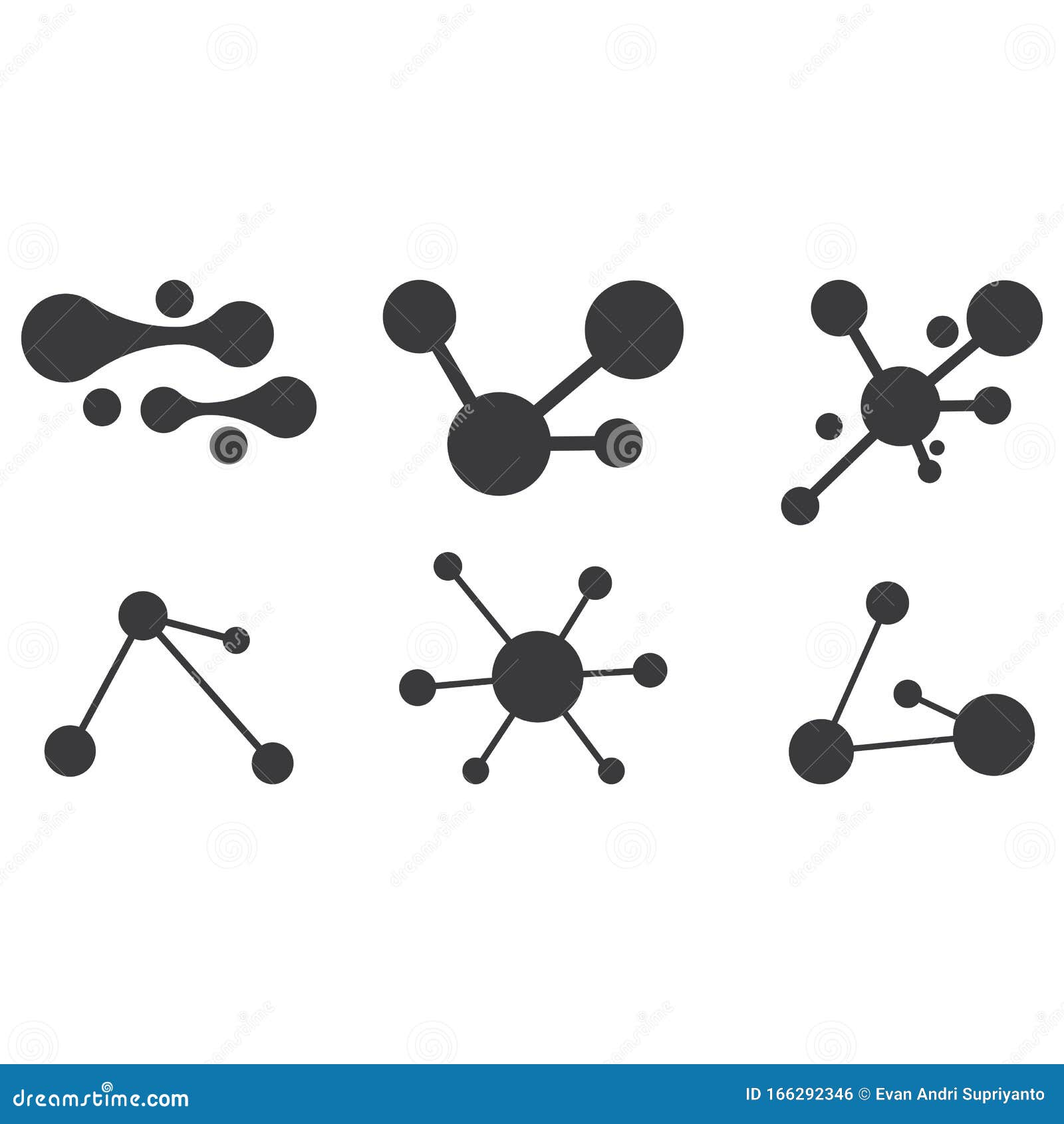 Set Molecule Vector Illustration Design Stock Vector - Illustration of ...