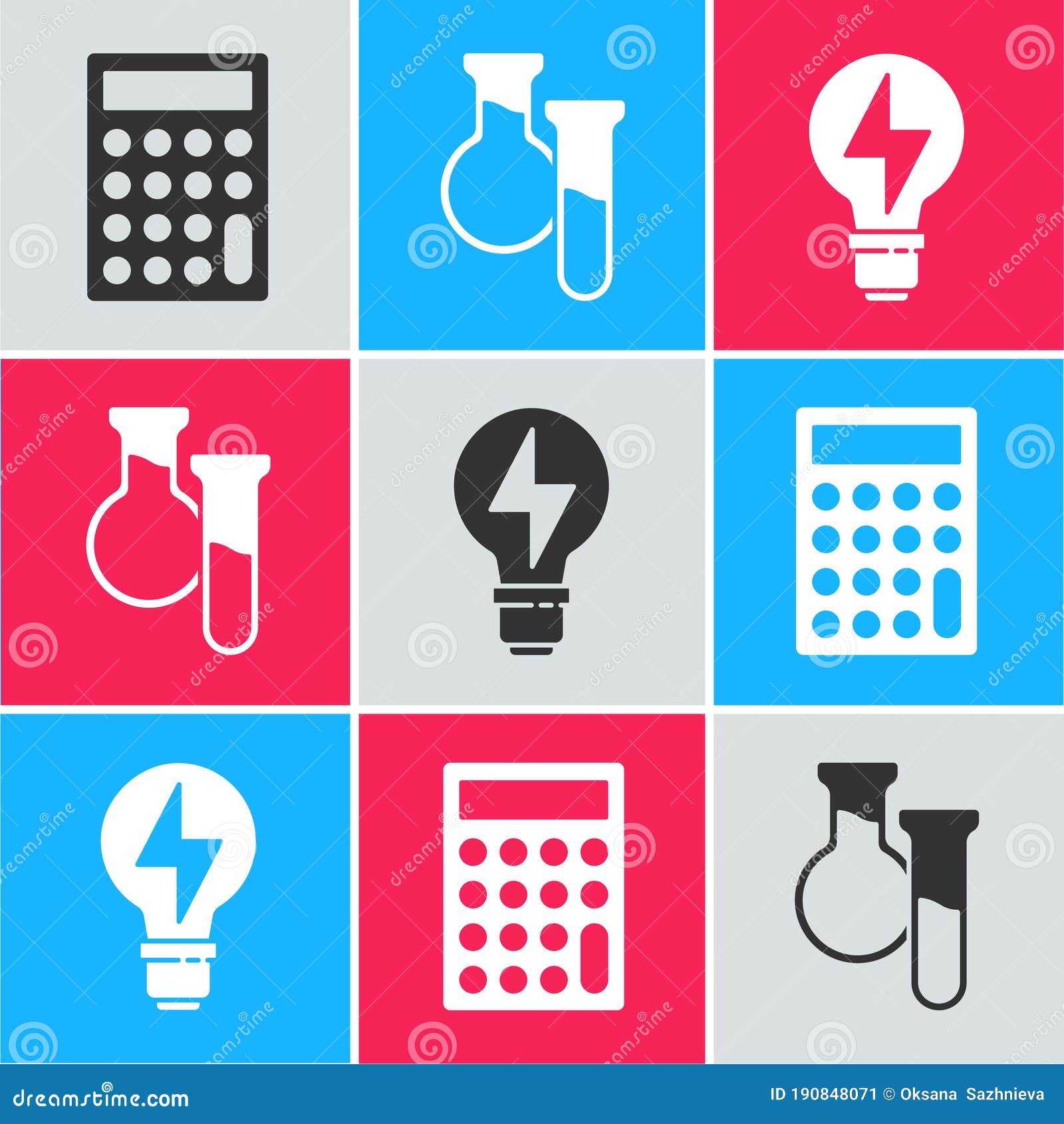 Set Molecule, Test Tube And Flask, Radioactive And XYZ Coordinate ... Set Molecule, Test Tube And Flask, Radioactive And XYZ Coordinate ...