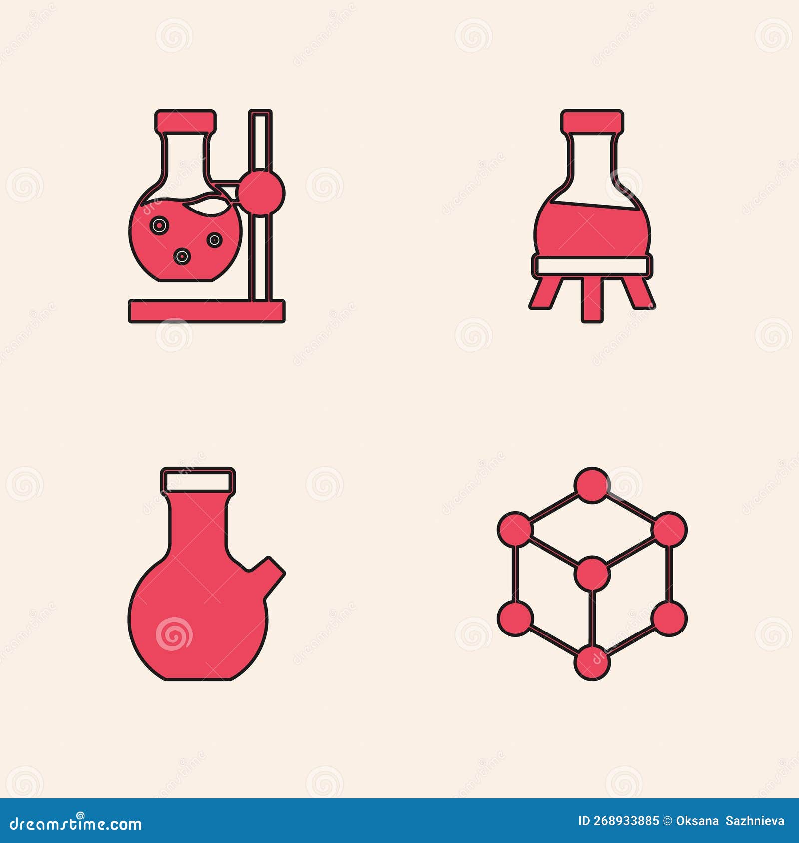 Set Molecule, Test Tube Flask on Stand, and Icon. Vector Stock Vector ... Set Molecule, Test Tube Flask on Stand, and Icon. Vector Stock Vector ...
