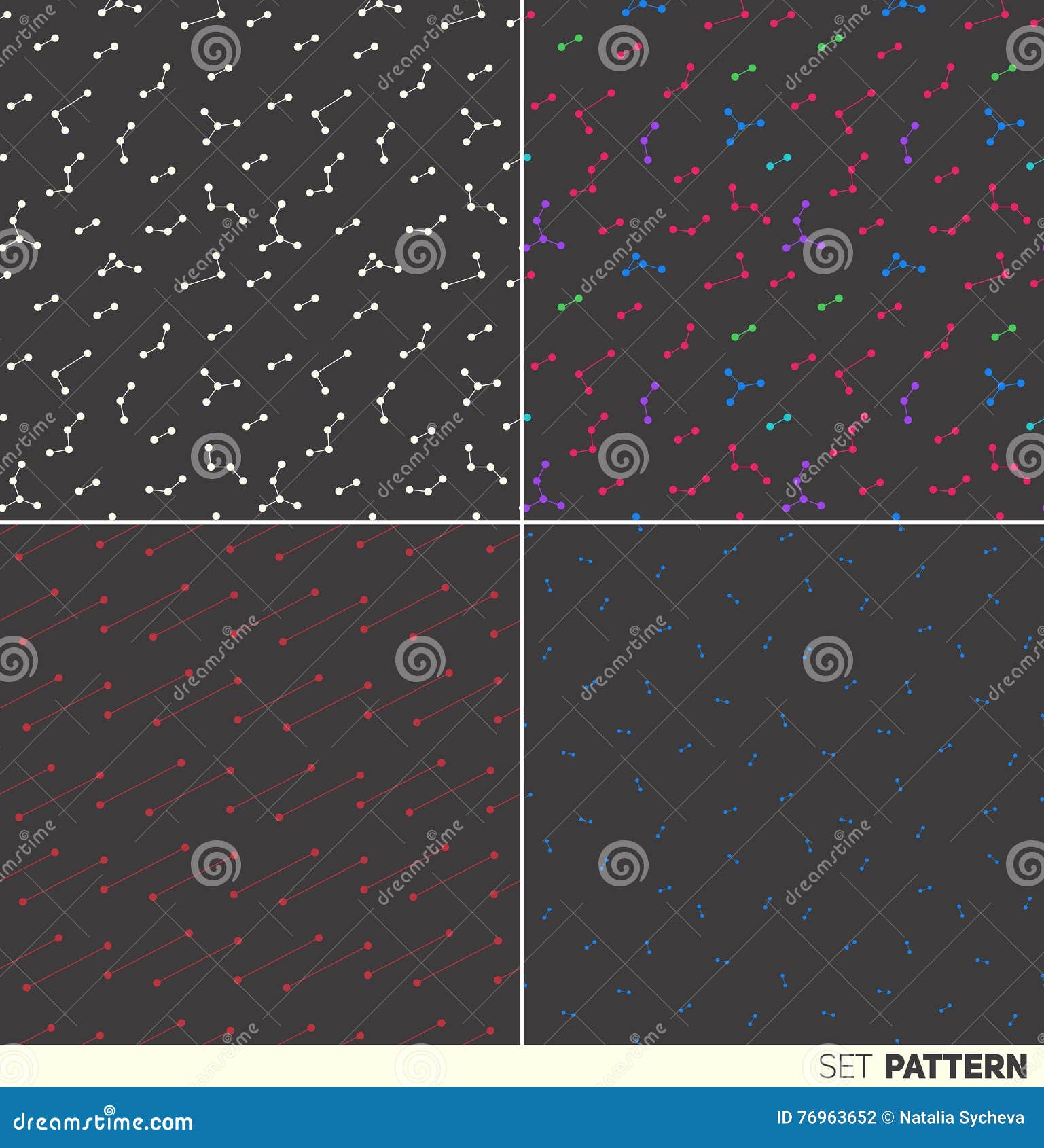 A set of molecules pattern stock vector. Illustration of design - 76963652