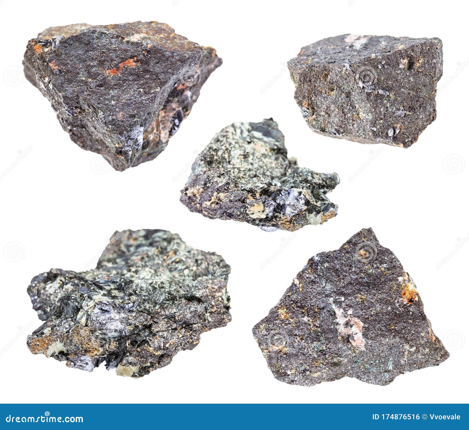 Molybdenite Ore On White Background. Royalty-Free Stock Image ...