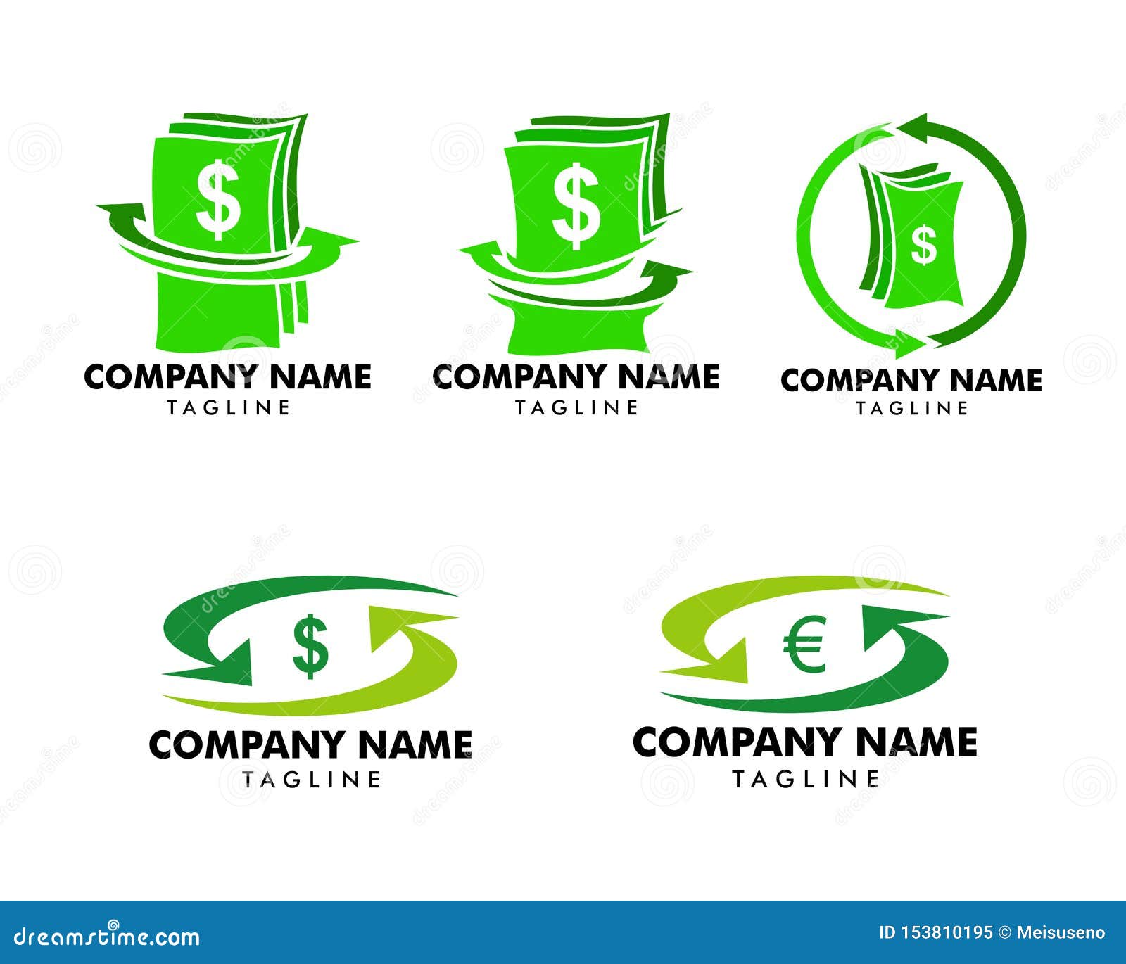 Set of Money Exchange Logo Template, Currency Exchange Vector Design ...