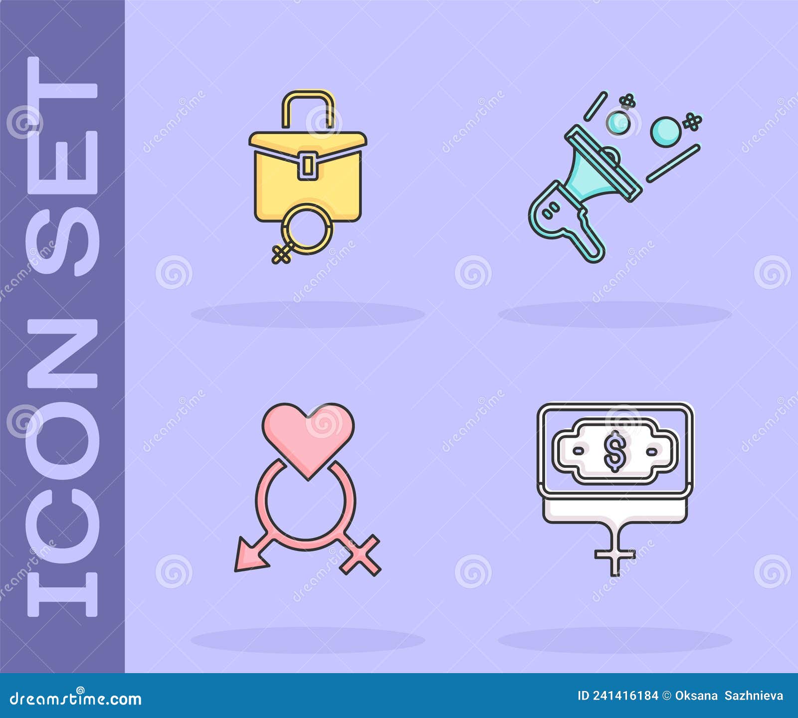 Set Money Growth Woman Work For Female Gender And Feminist Activist
