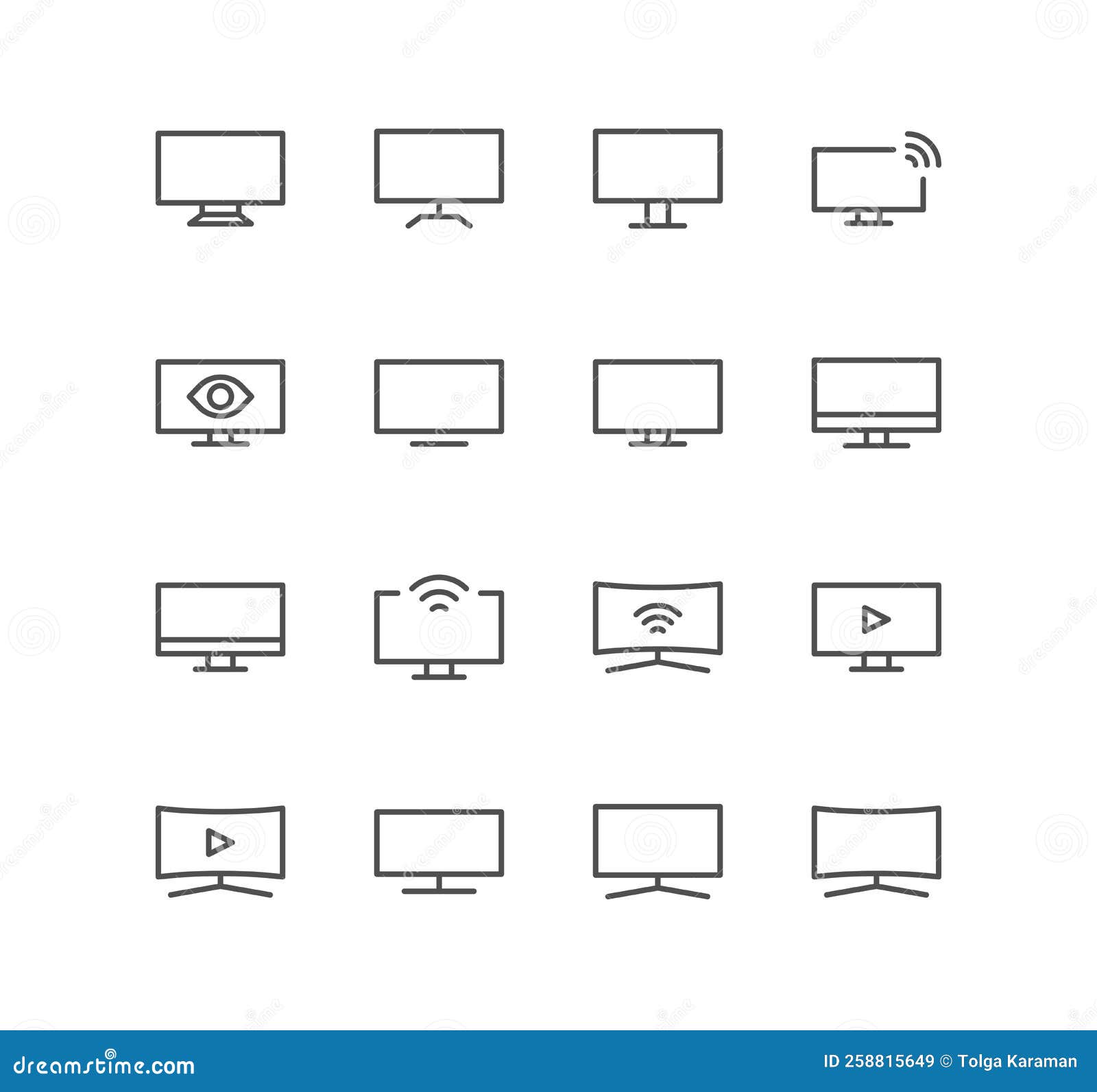 Set of Monitor and Computer Icons, Device, Screen, Laptop, Phone, Pc ... Set of Monitor and Computer Icons, Device, Screen, Laptop, Phone, Pc ...