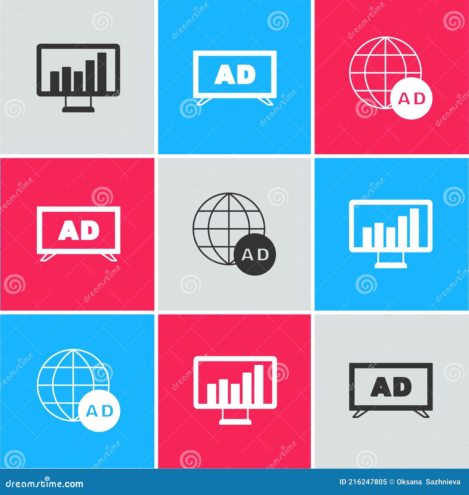 Set Monitor with Graph Chart, Advertising and Icon. Vector Stock Vector ... Set Monitor with Graph Chart, Advertising and Icon. Vector Stock Vector ...