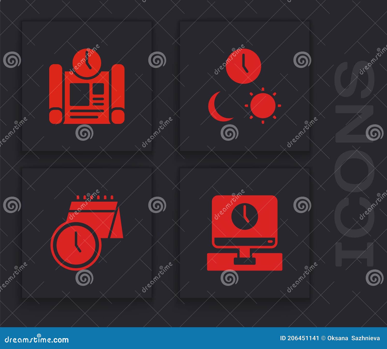 Set Monitor Time, Project Plan, Day and Night with and Calendar Clock ...