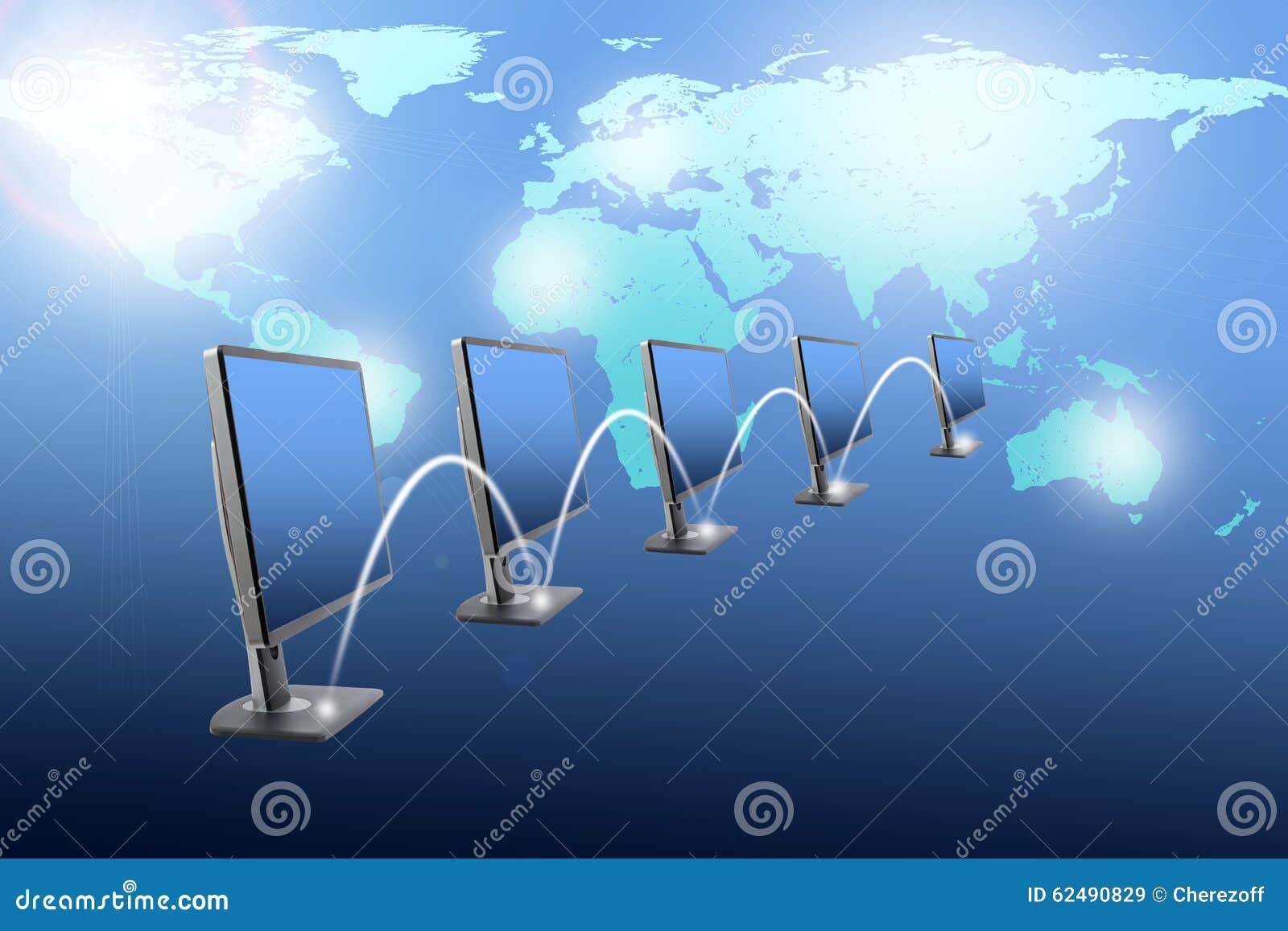 Set of monitors stock illustration. Illustration of world - 62490829