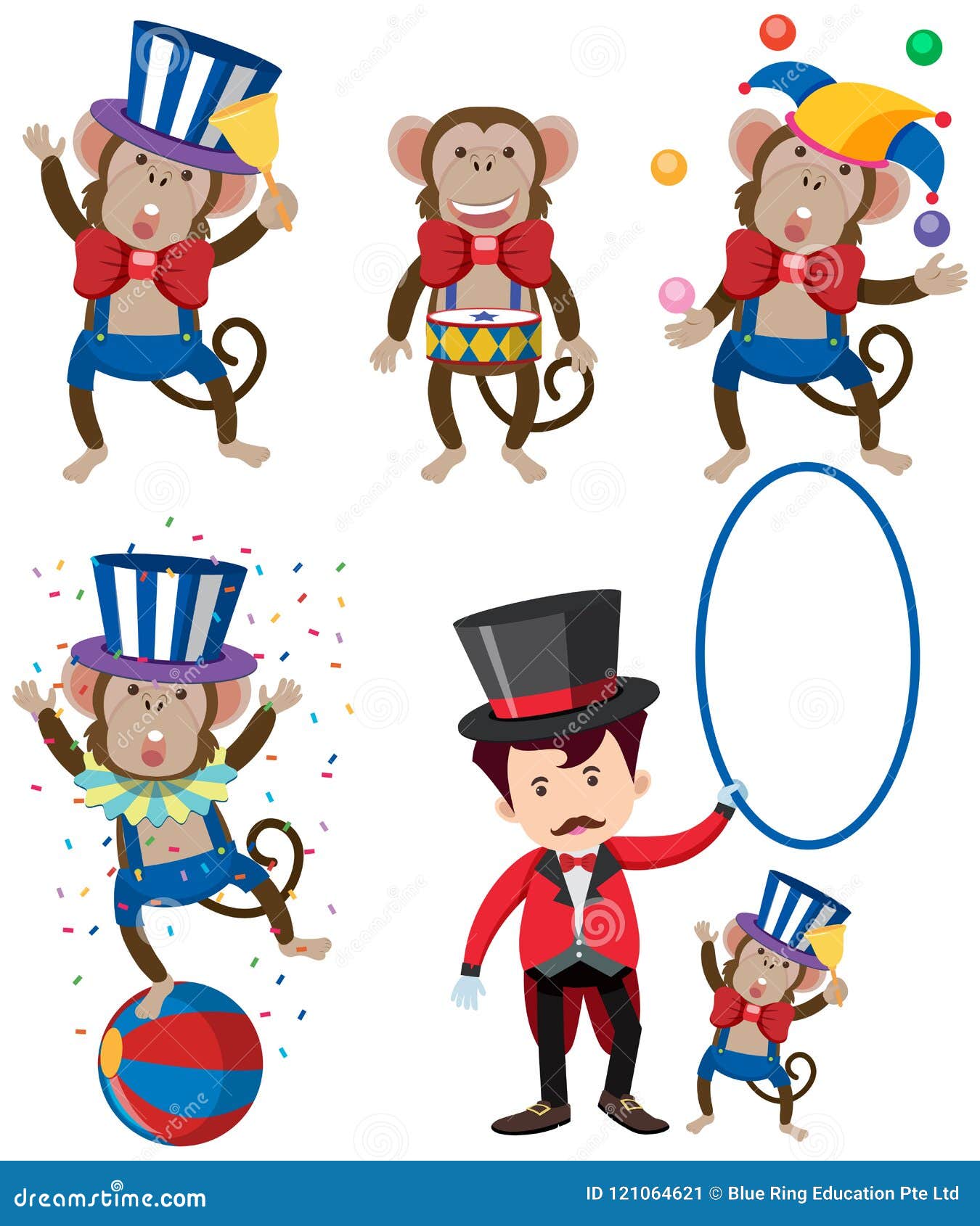 Circus Character Guggler Vintage Watercolor Drawing Clipart ...