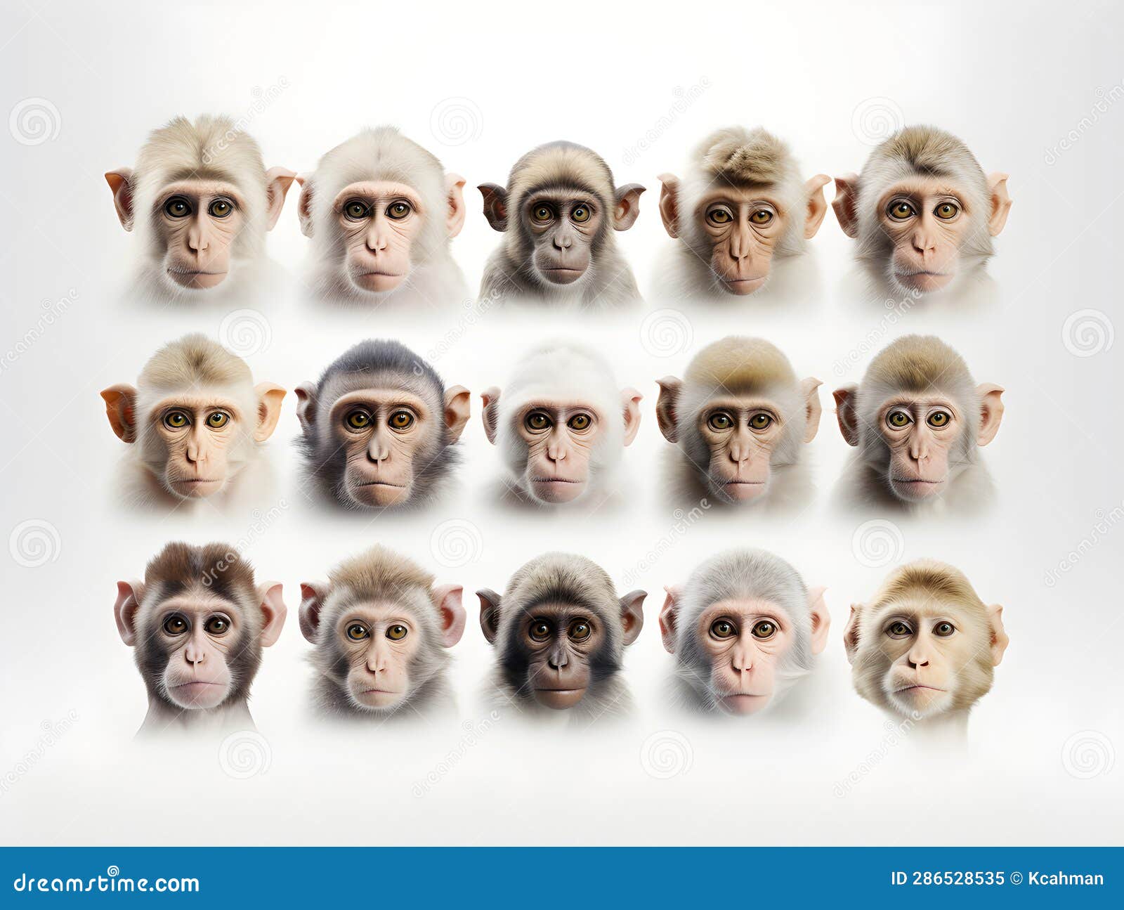 Monkey Faces Cartoon Vector | CartoonDealer.com #47273631