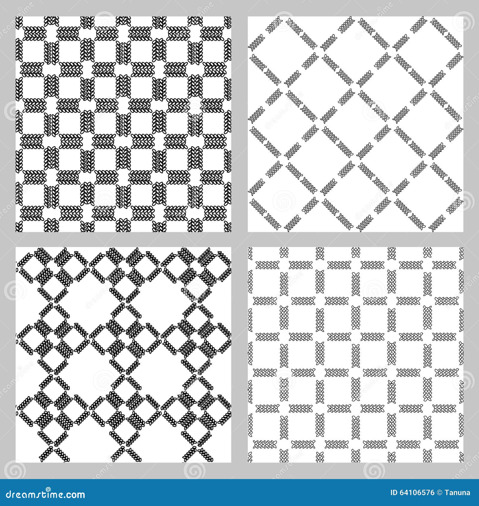 Set of 4 Monochrome Elegant Seamless Patterns Stock Vector ... Set of 4 Monochrome Elegant Seamless Patterns Stock Vector ...