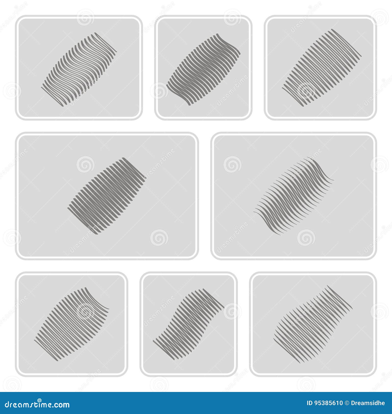 Set of Monochrome Icons with Springs Stock Vector - Illustration of ...