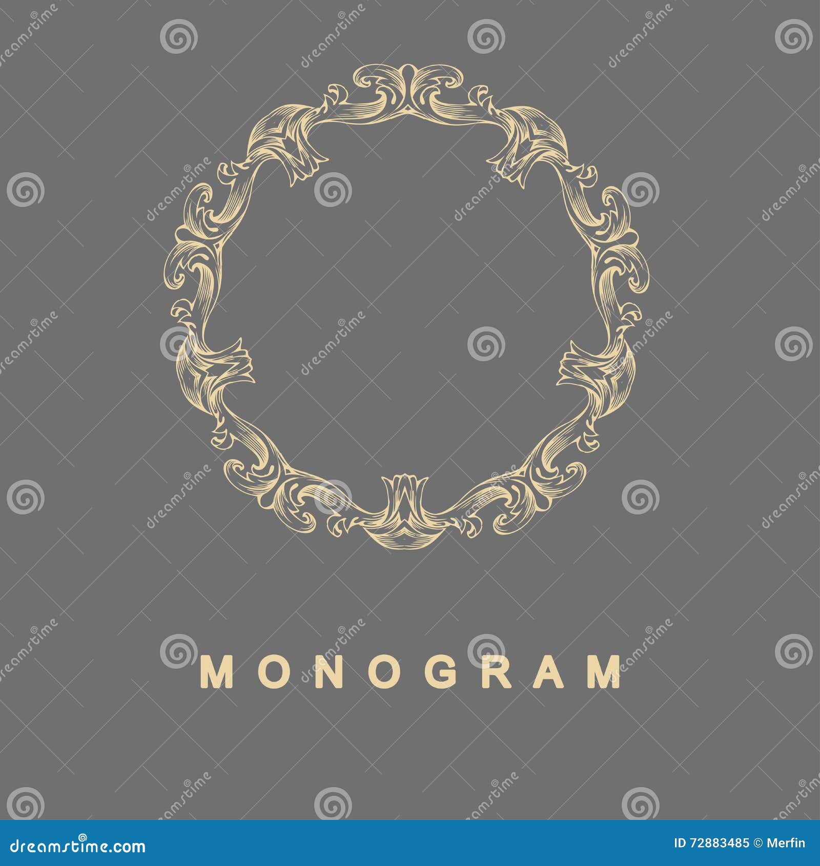 Set of Monogram Logo Template Stock Vector - Illustration of decorative ...