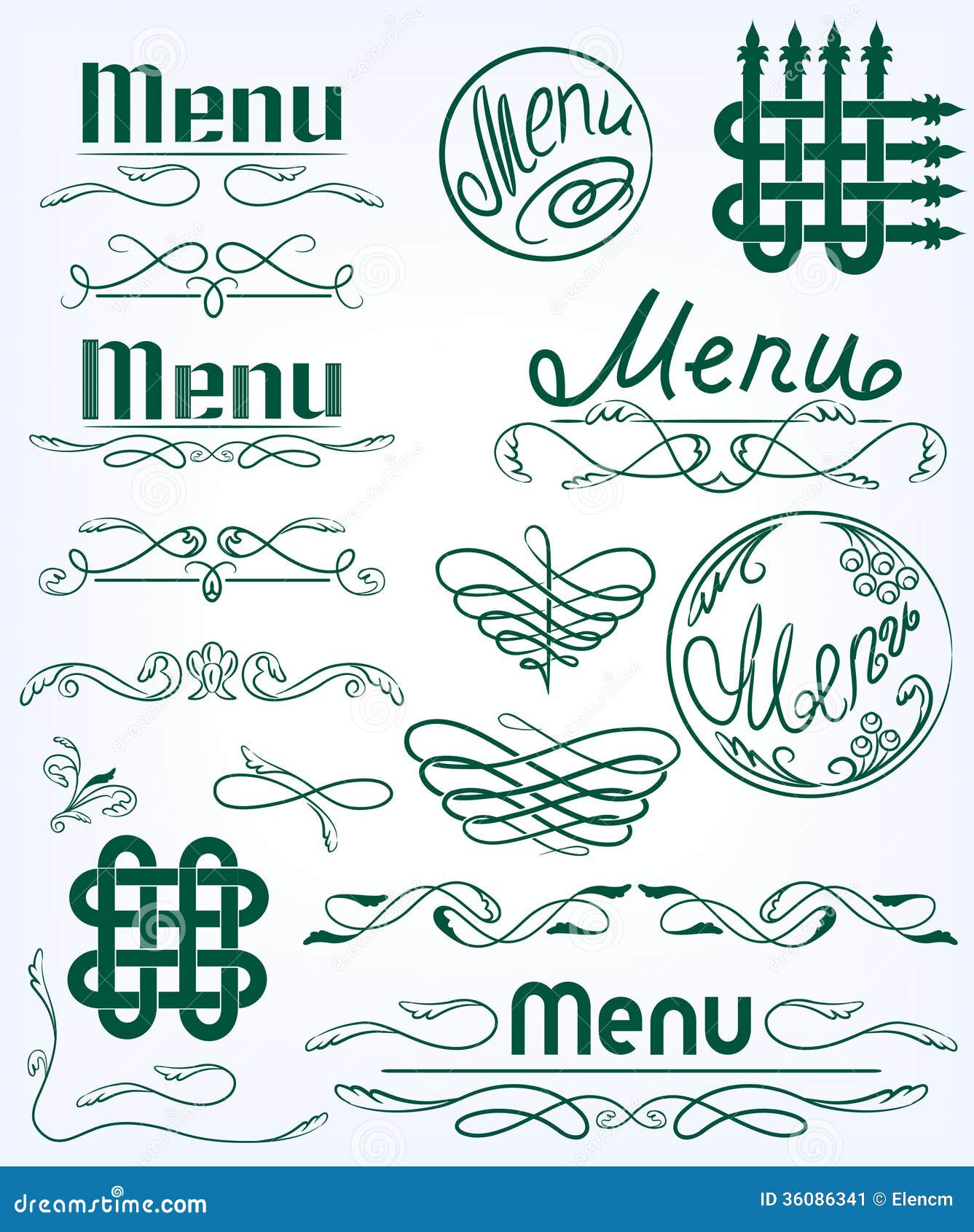 Set monograms stock vector. Illustration of vector, lattice - 36086341