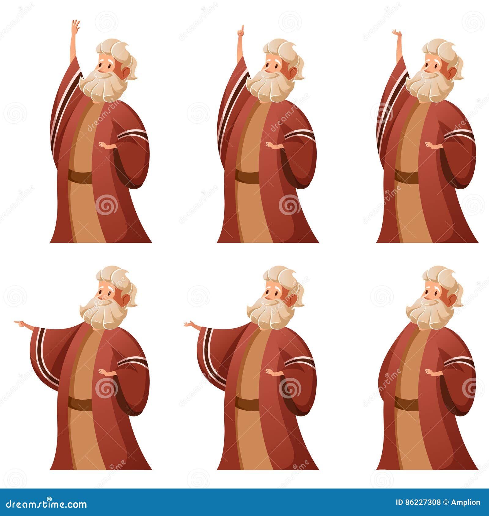 Set of Moses icons stock vector. Illustration of ancient - 86227308