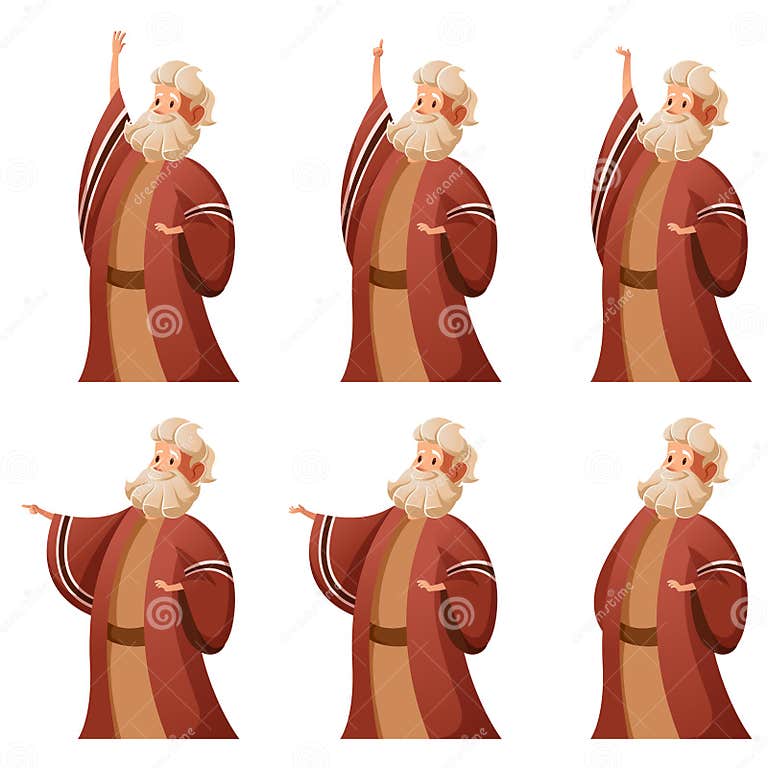 Set of Moses icons stock vector. Illustration of ancient - 86227308