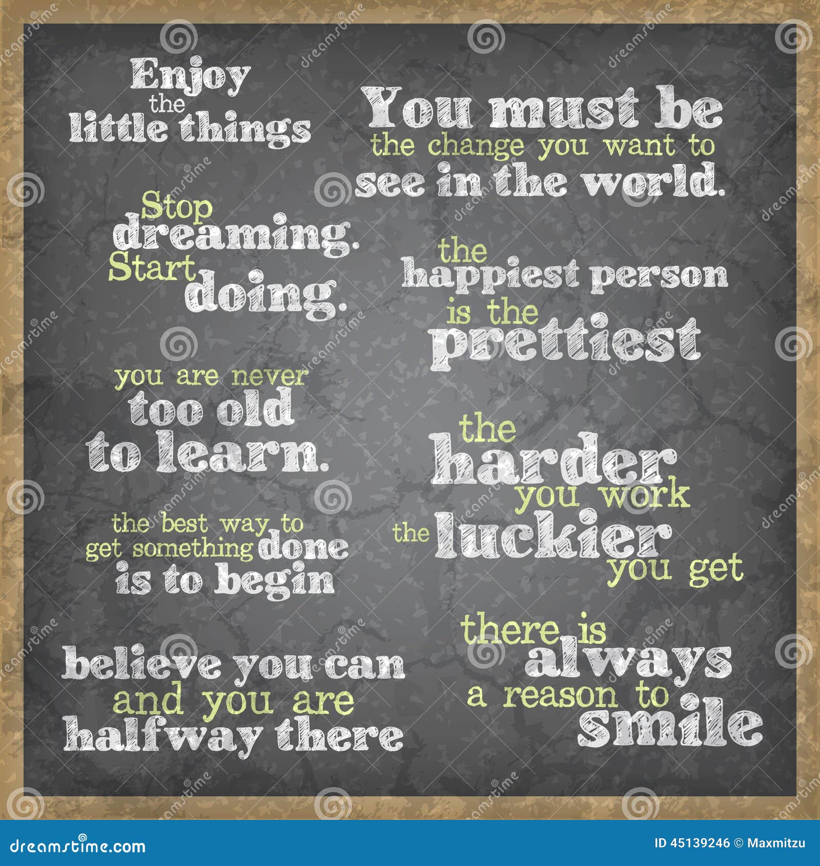 Set of Motivational Background Stock Illustration - Illustration of ...