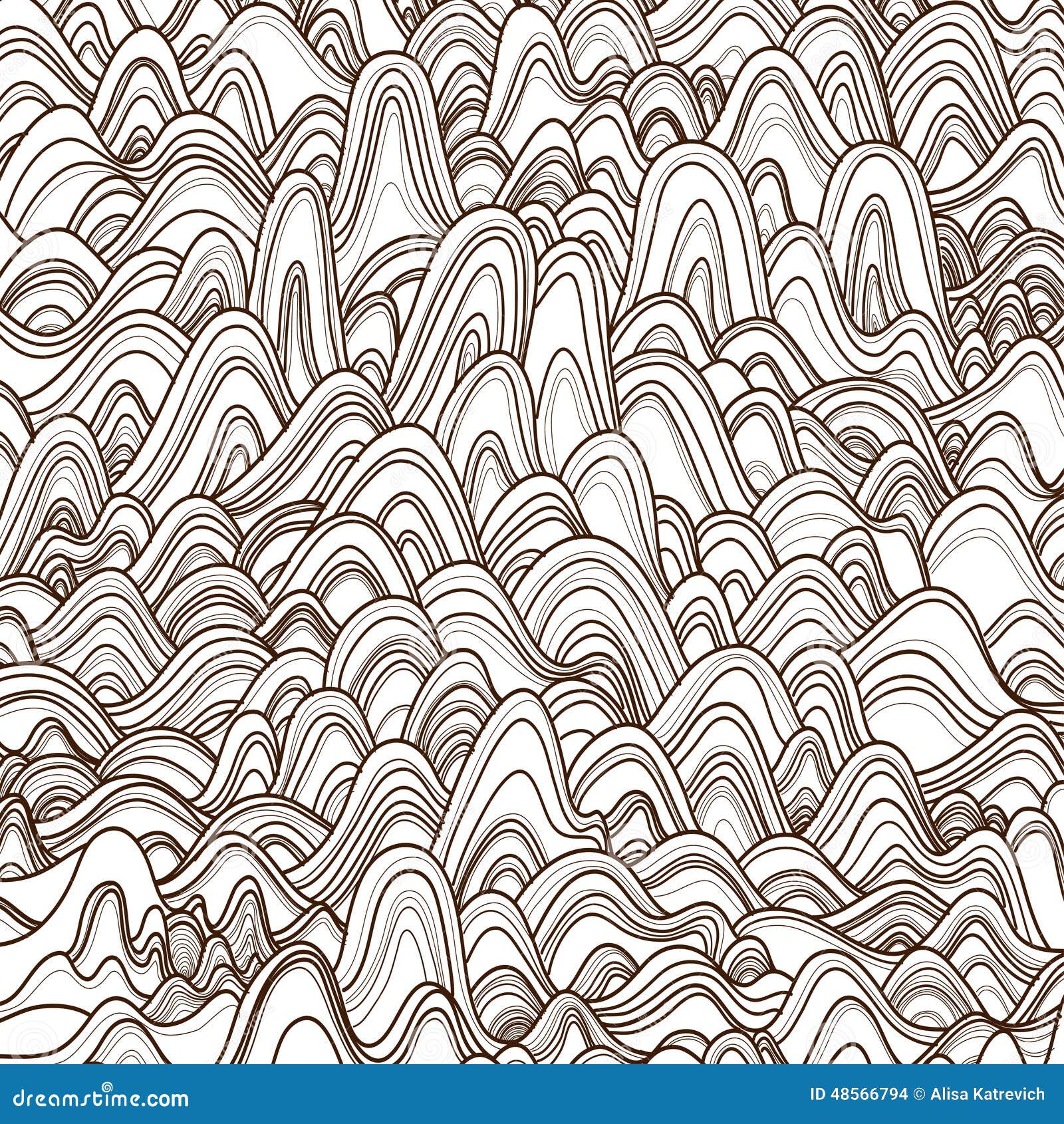 Set of Mountain Patterns .Seamless Pattern Can Be Stock Vector ...