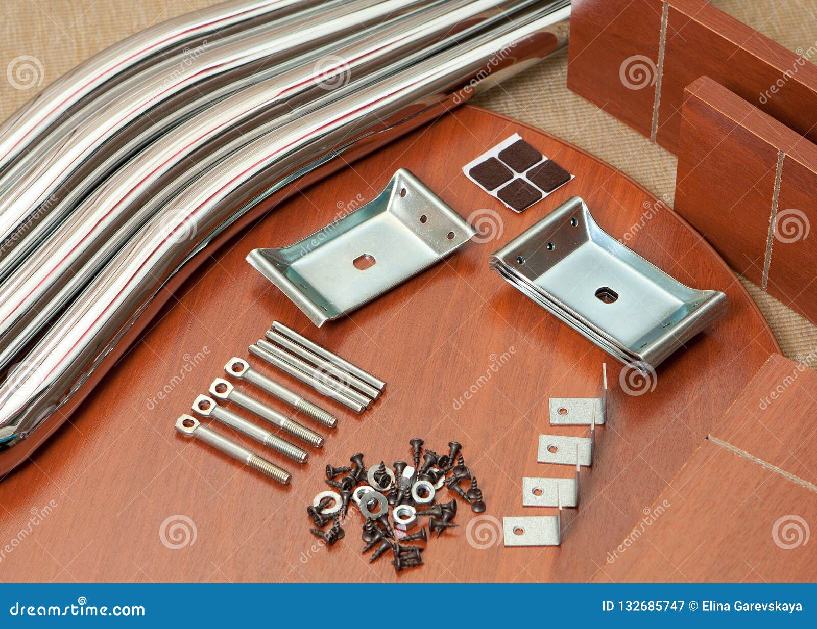 Set of Mounting Material for Assembly. Stock Image - Image of king ...