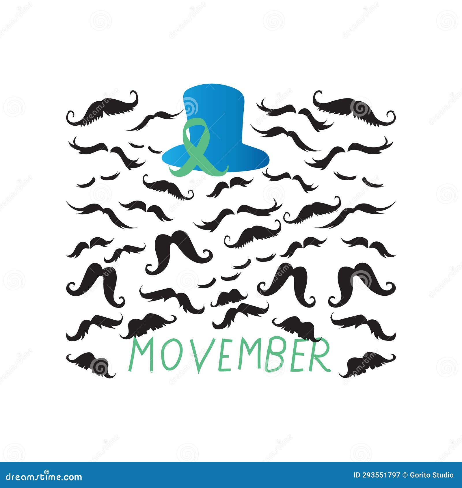 Set of MOVEMBER Sign Vectors Stock Vector - Illustration of awareness ...