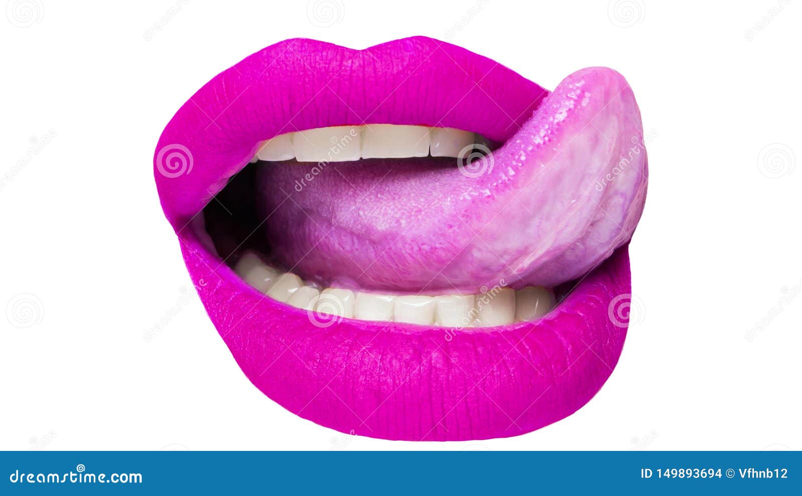 Set of Movement of Multi-colored Lips. Animation. Gif on a White ...