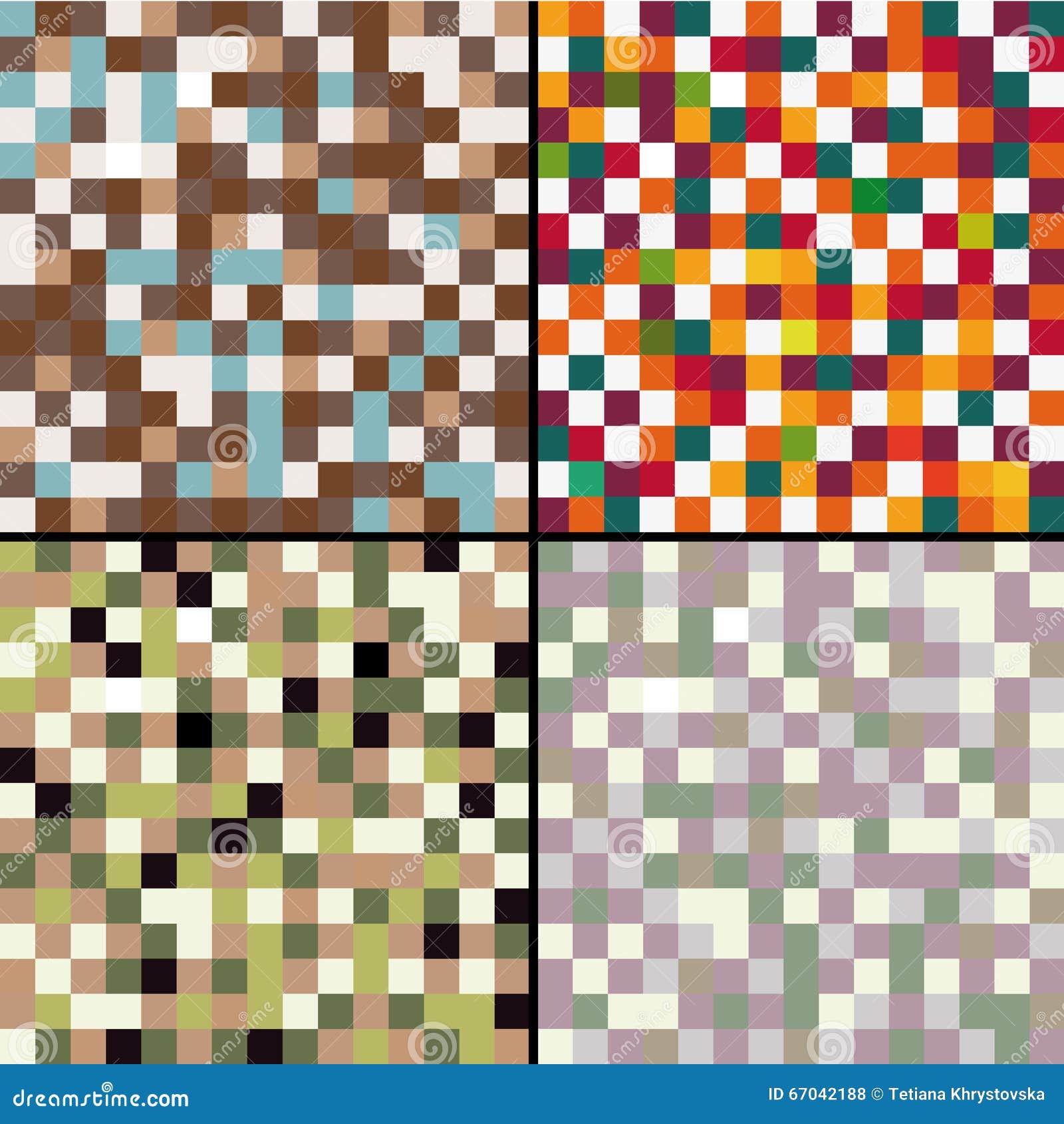 Set Mozaik Abstracts Illustration Stock Vector - Illustration of yellow ...