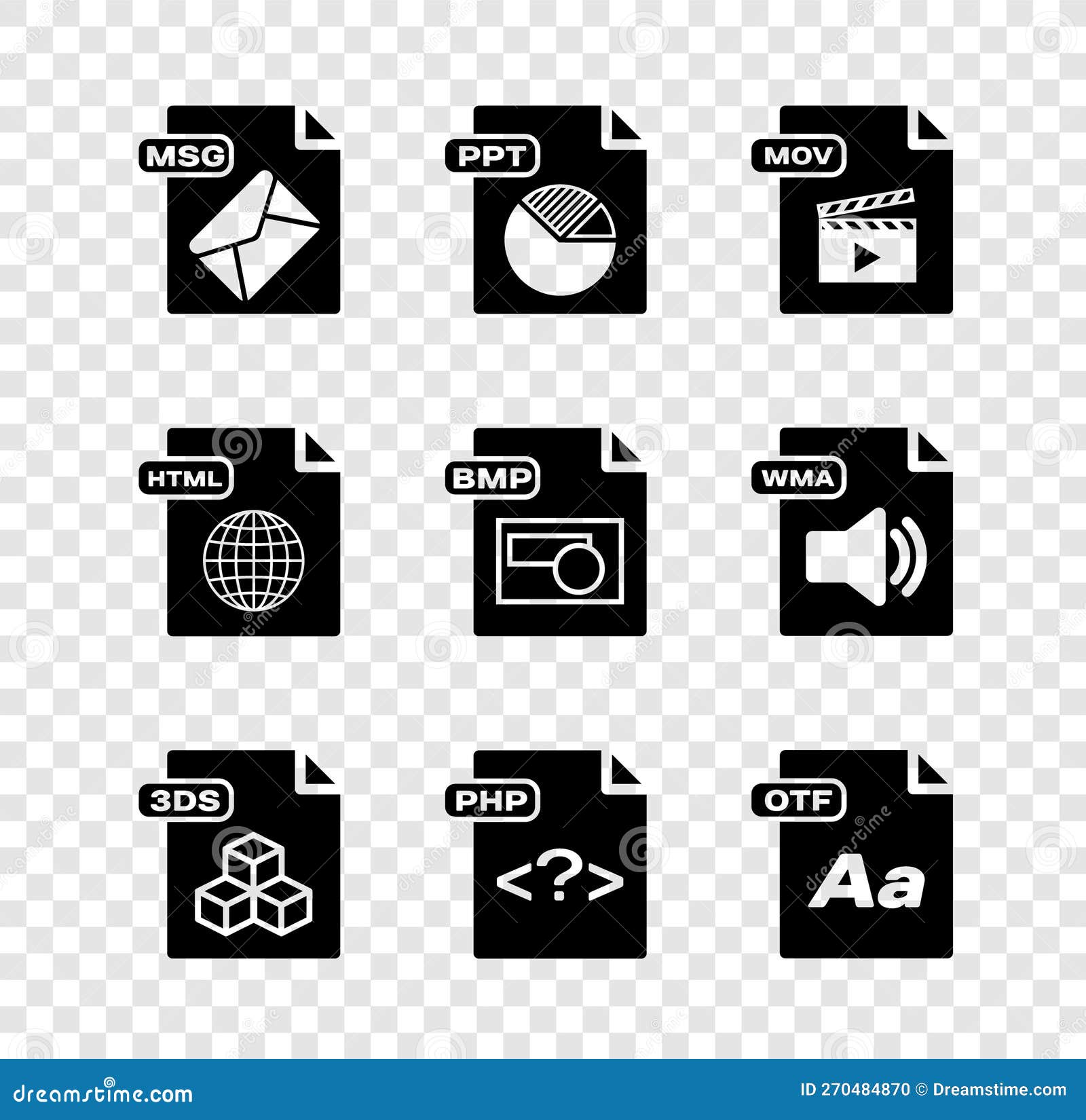 Set Msg File Document Ppt Mov 3ds Php Otf Html Y Bmp Icono. Vector ... Set Msg File Document Ppt Mov 3ds Php Otf Html Y Bmp Icono. Vector ...