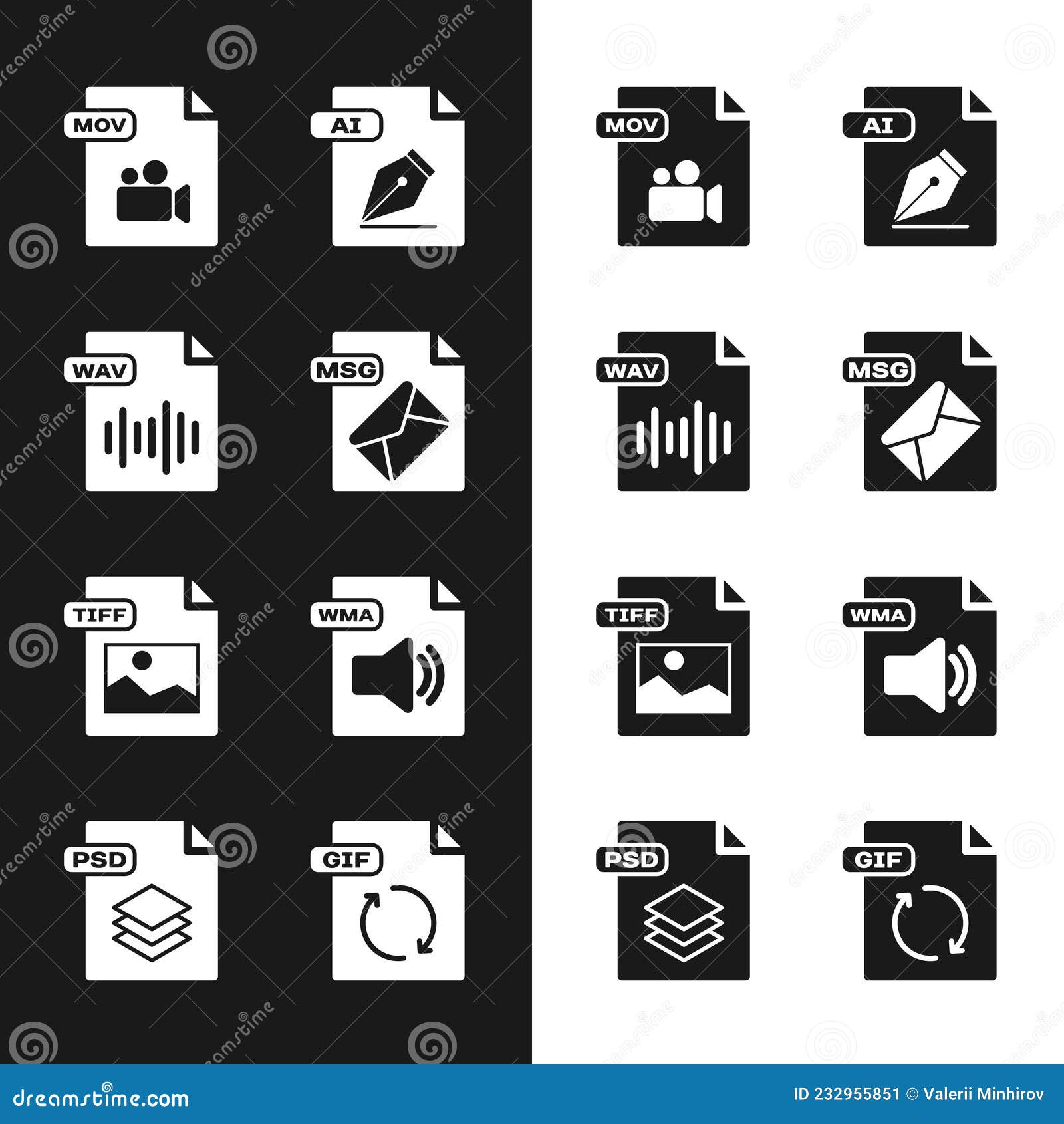 Set MSG File Document, WAV, MOV, AI, TIFF, WMA, GIF and PSD Icon ... Set MSG File Document, WAV, MOV, AI, TIFF, WMA, GIF and PSD Icon ...