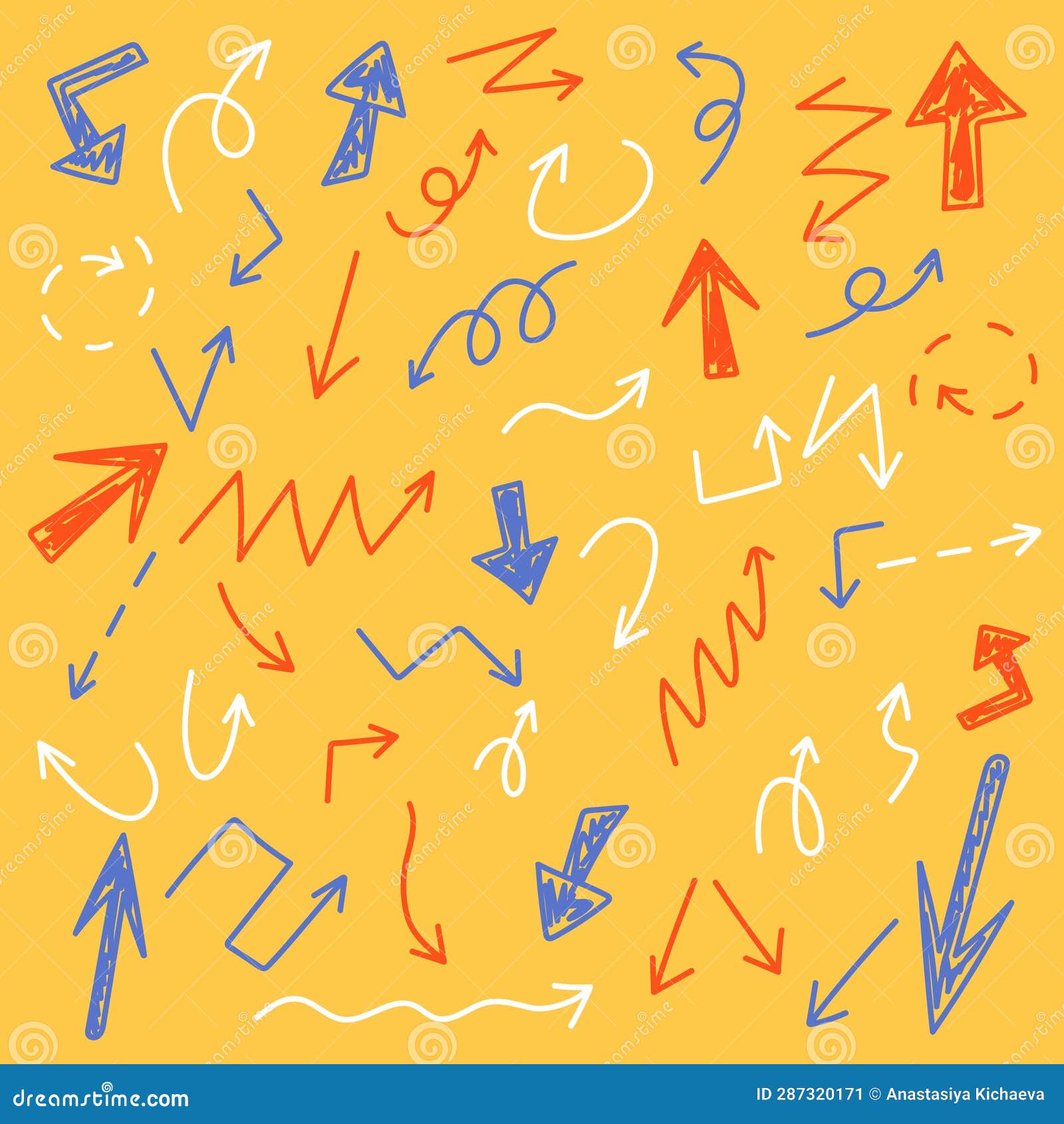 A Set of Multi Colored Arrows of Different Shapes and Sizes Stock ...