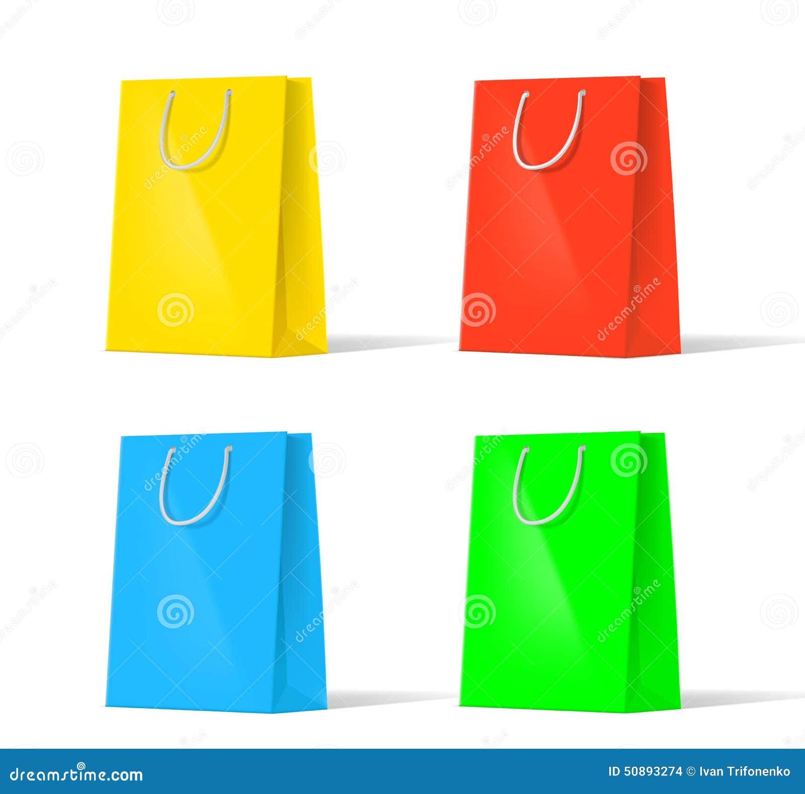 Set of multi-colored bags stock vector. Illustration of candid - 50893274