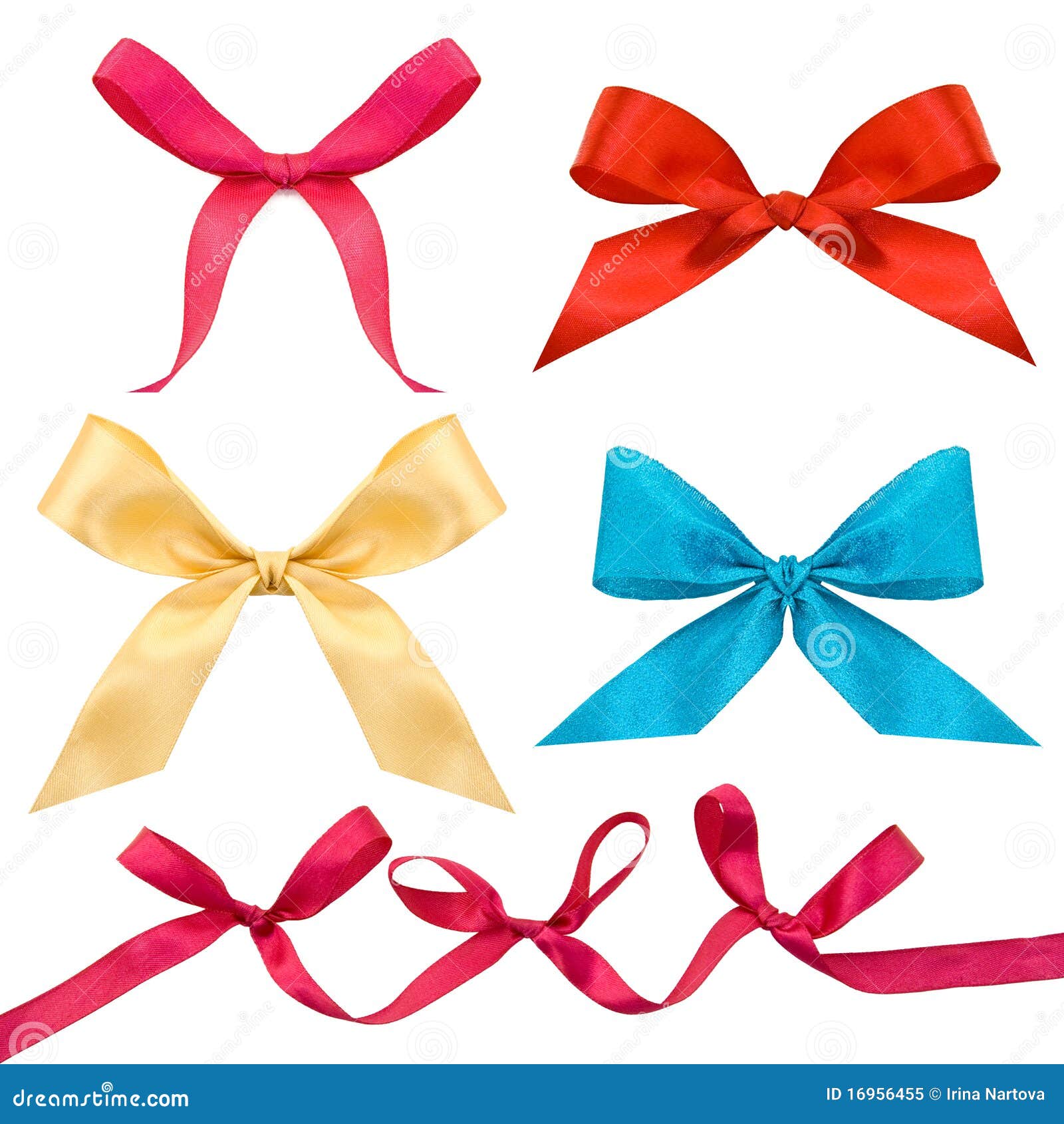 Set of multi-colored bows stock image. Image of christmas - 16956455