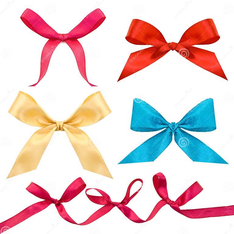 Set of multi-colored bows stock image. Image of christmas - 16956455