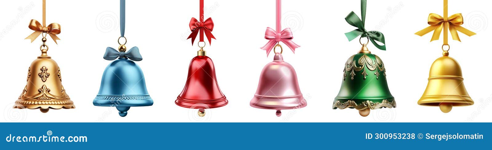 A Set of Multi-colored Christmas Tree Decorations in the Shape of a ...