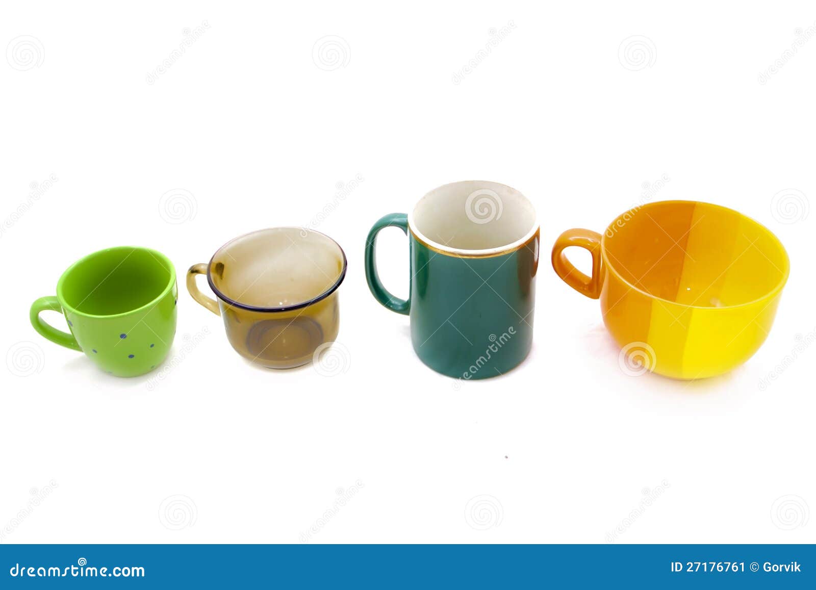 Set of multi-colored cups stock image. Image of prompt - 27176761
