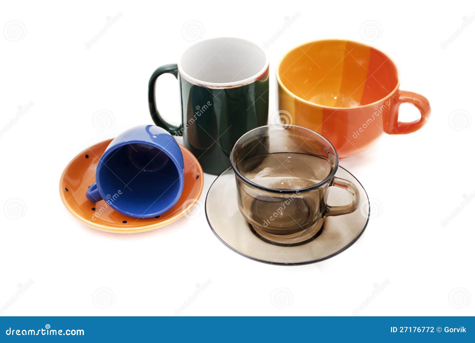 Set of multi-colored cups stock photo. Image of accessories - 27176772