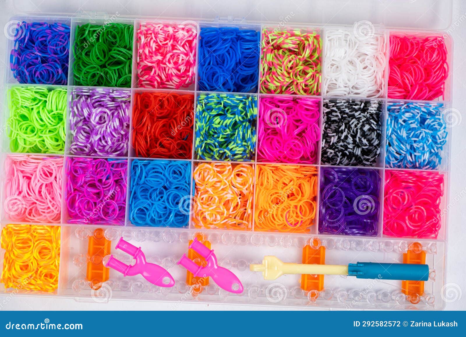 A Set of Multi-colored Elastic Bands for Weaving Bracelets for Children ...