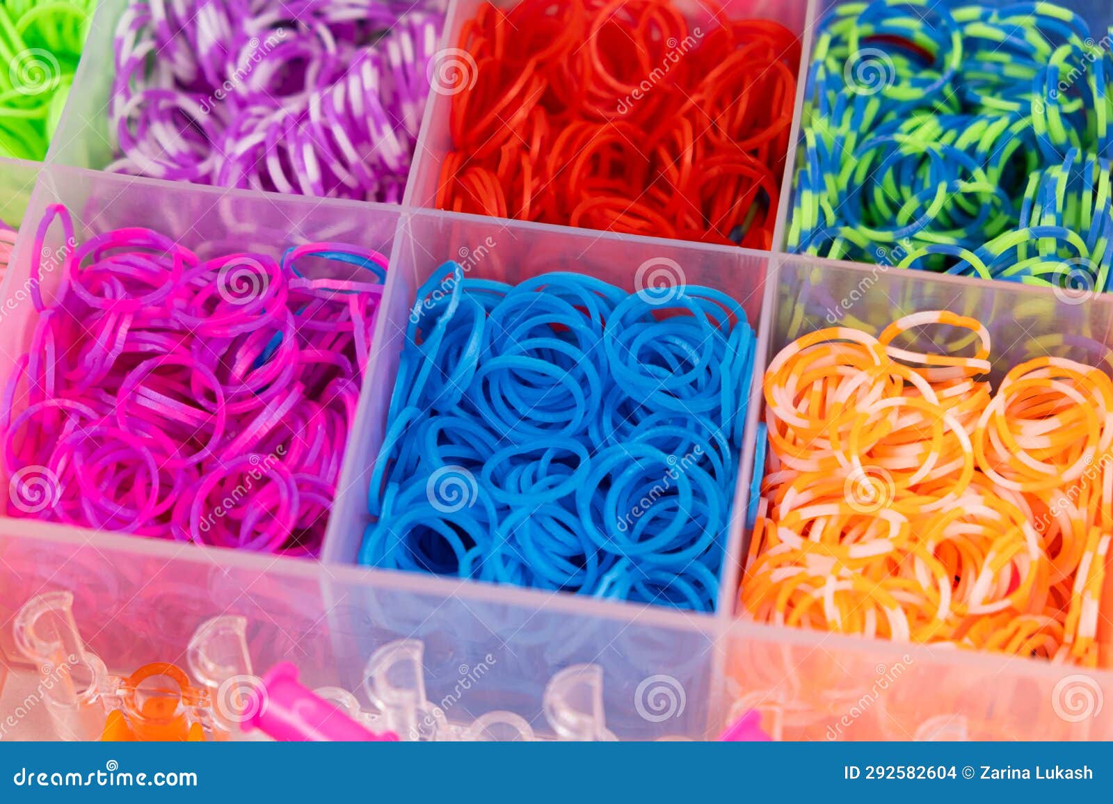 A Set of Multi-colored Elastic Bands for Weaving Bracelets for Children ...