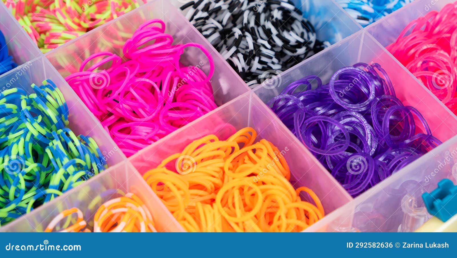 A Set of Multi-colored Elastic Bands for Weaving Bracelets for Children ...