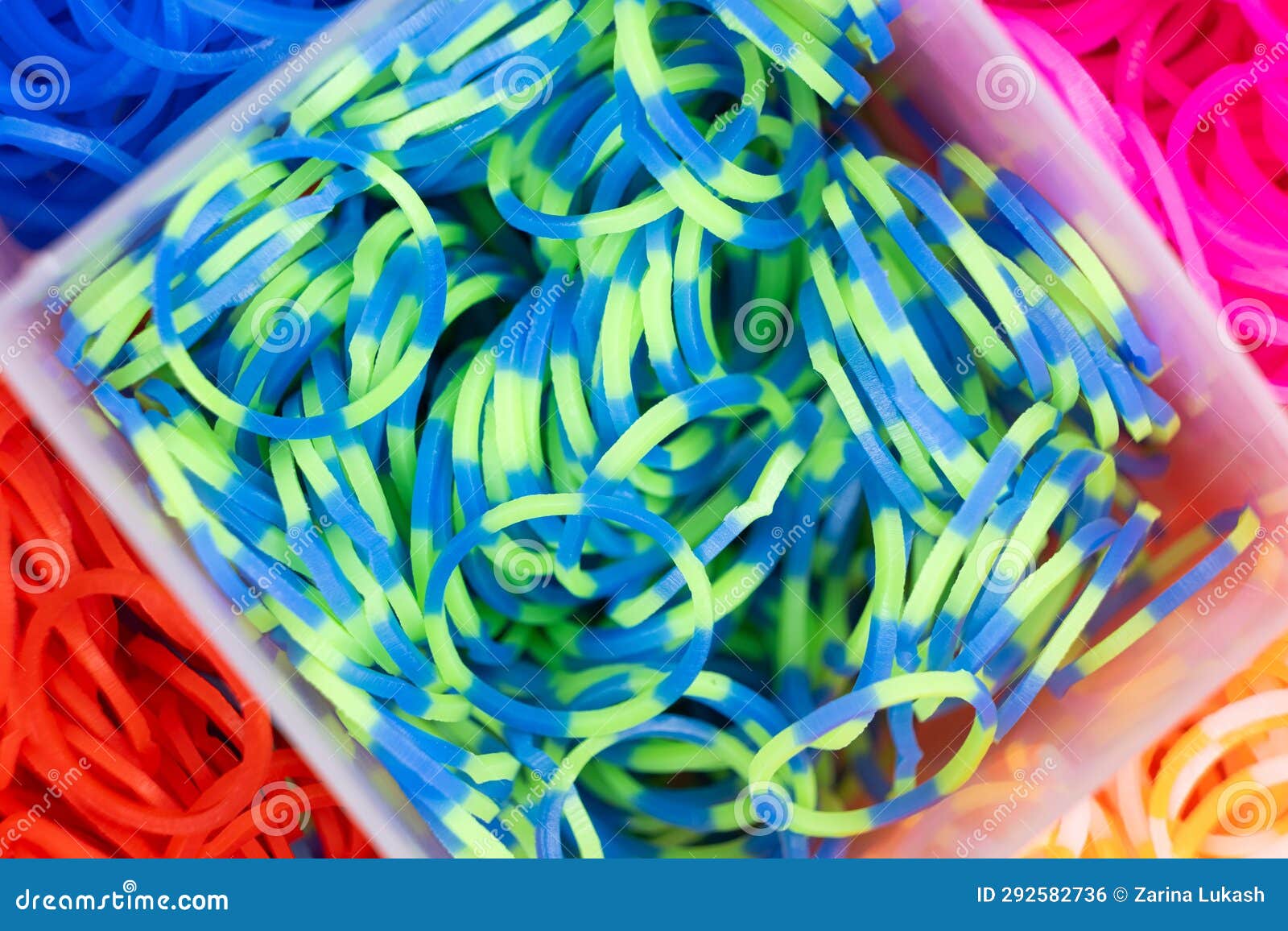 A Set of Multi-colored Elastic Bands for Weaving Bracelets for Children ...