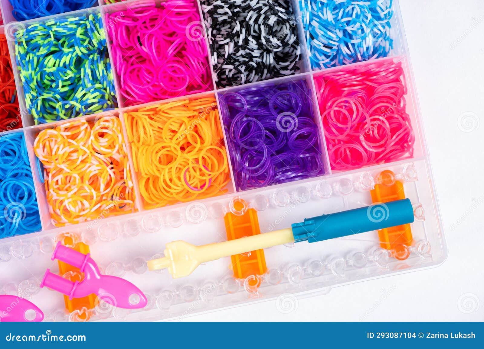 A Set of Multi-colored Elastic Bands for Weaving Bracelets for Children ...