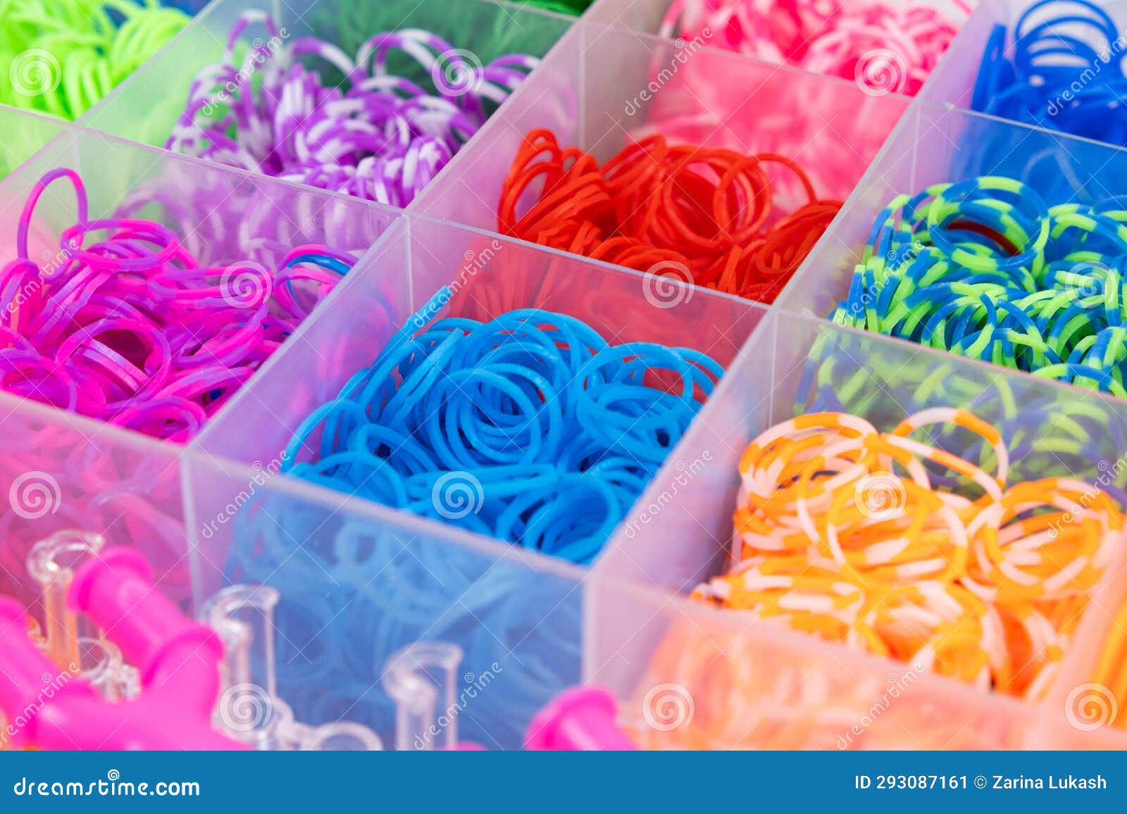 A Set of Multi-colored Elastic Bands for Weaving Bracelets for Children ...