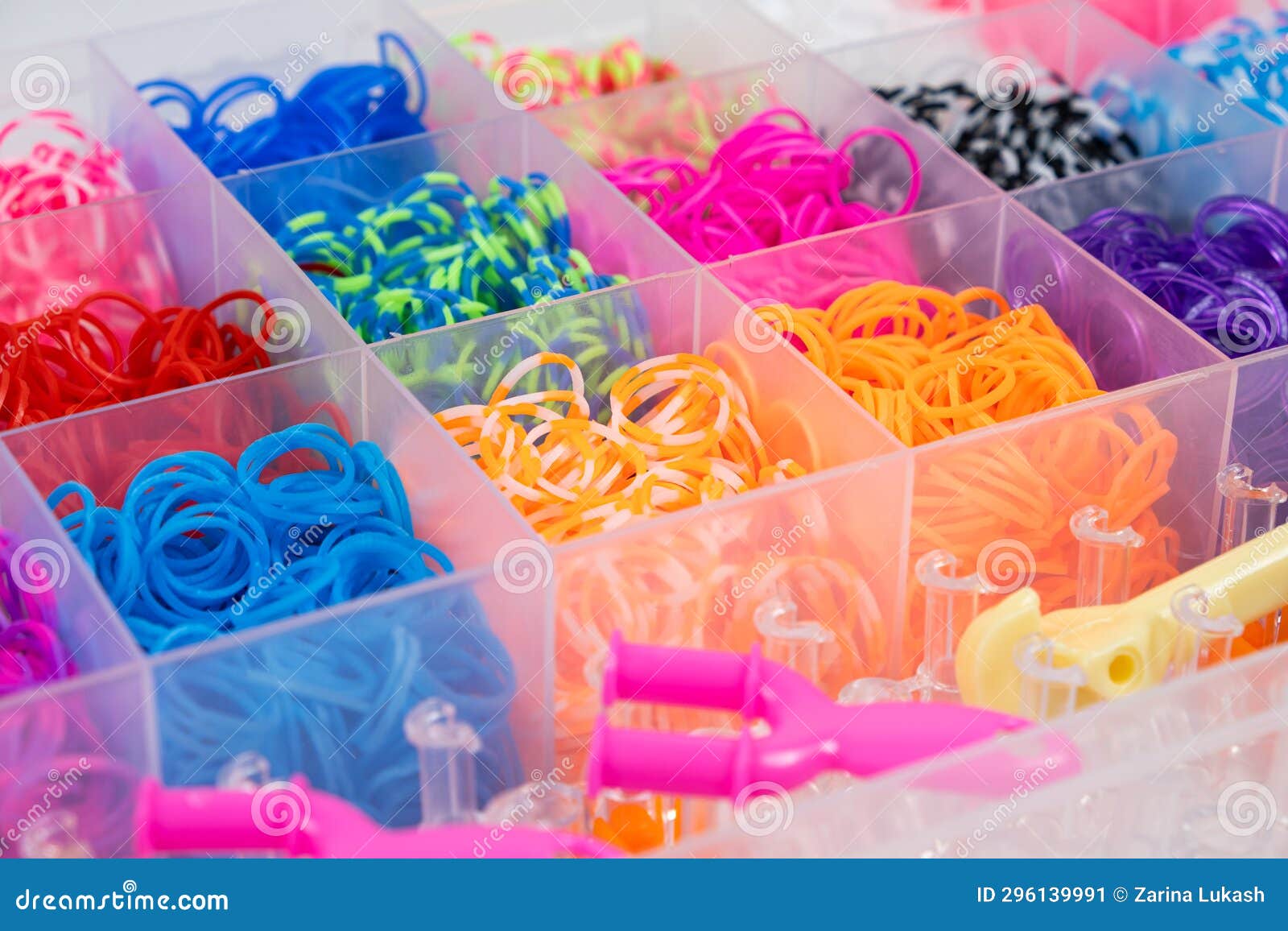 A Set of Multi-colored Elastic Bands for Weaving Bracelets for Children ...